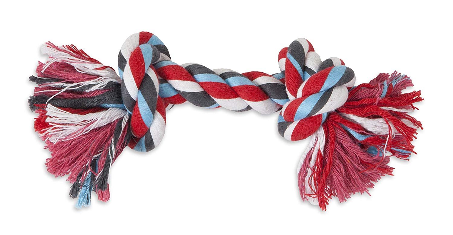 Pet Supplies : Pet Toy Ropes : Petmate Booda Two Knot Rope Bone ...