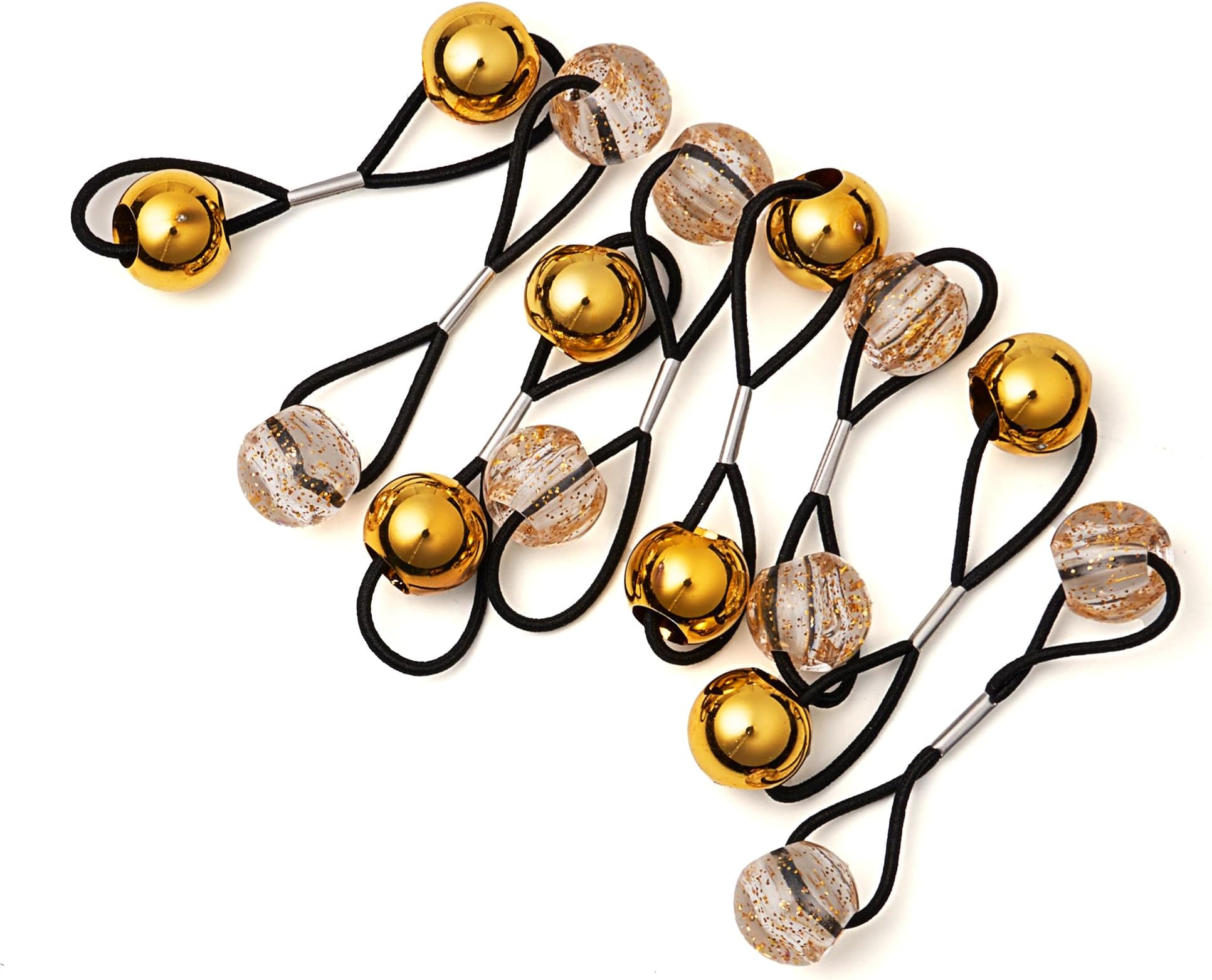 Amazon.com : 3 Pairs Acrylic Hair Accessories: Double Ball Hair Bands ...