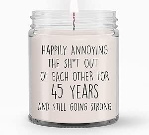 Amazon.com: 45th Anniversary Candle, 45th Wedding for Parents Husband ...