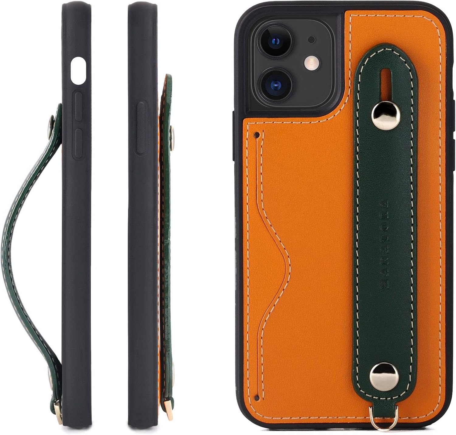 Amazon.com: hanatora ] Compatible con iPhone 12 Mini Funda de cuero ...