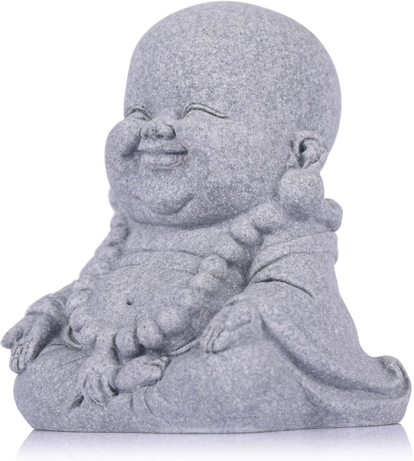Amazon.com: 3-Inch Mini Laughing Buddha Statue, Sandstone Resin Buddha ...