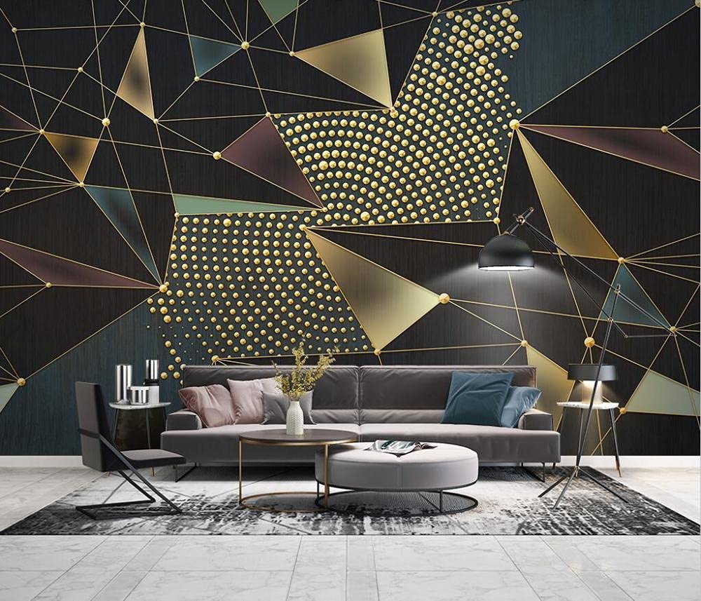 Wallpapers Modern Custom 3d Murals Abstract Point Line Surface Interior