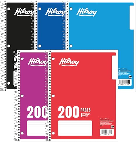 Hilroy Coil 1-Subject Notebook - Organized and Versatile