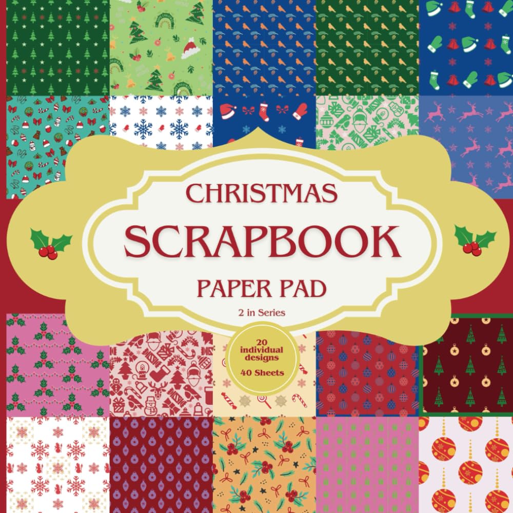 Amazon.com: Christmas Scrapbook Paper Pad: Vivid Festive Designs For ...