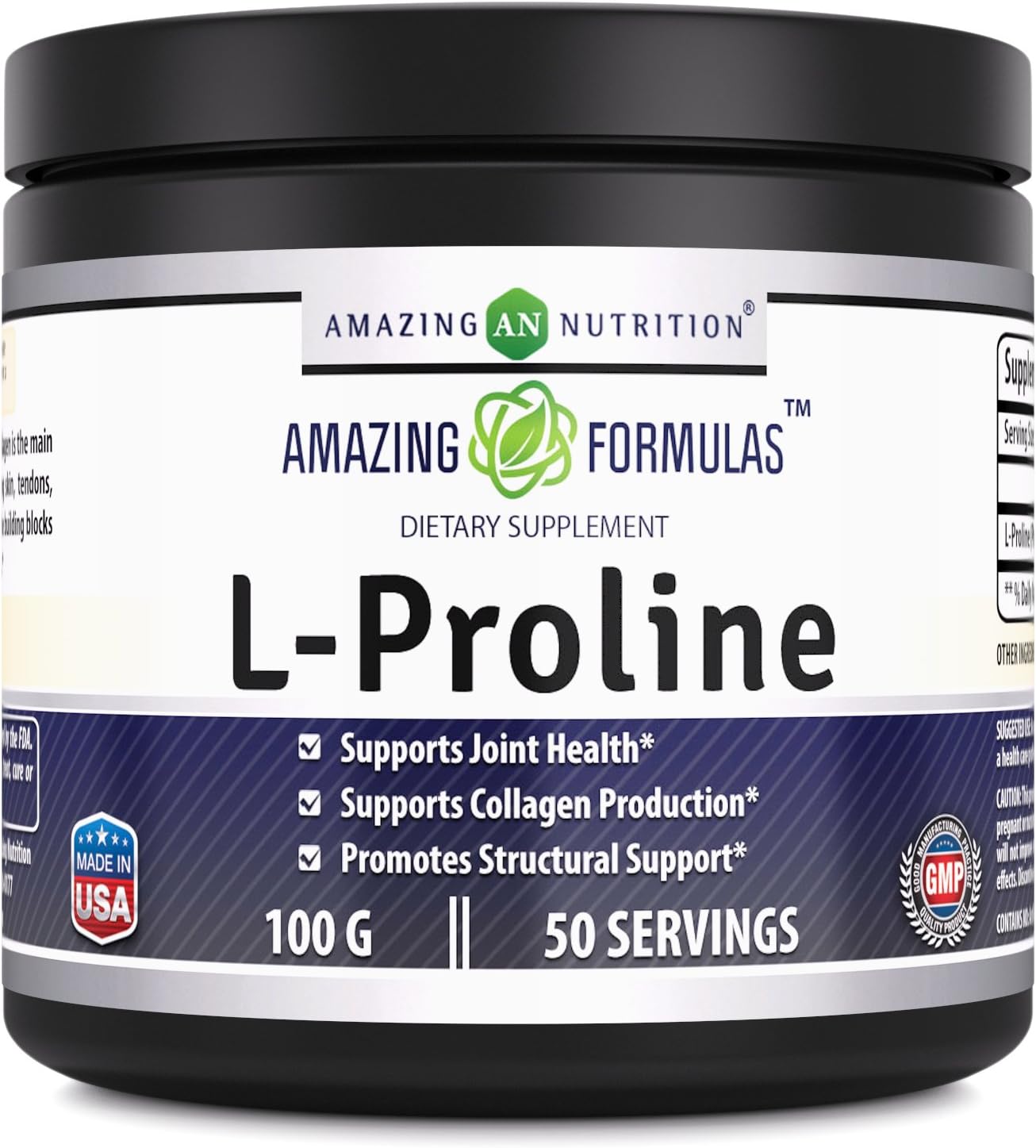 Amazing Nutrition Amazing Formulas L Proline Powder Dietary Supplement ...