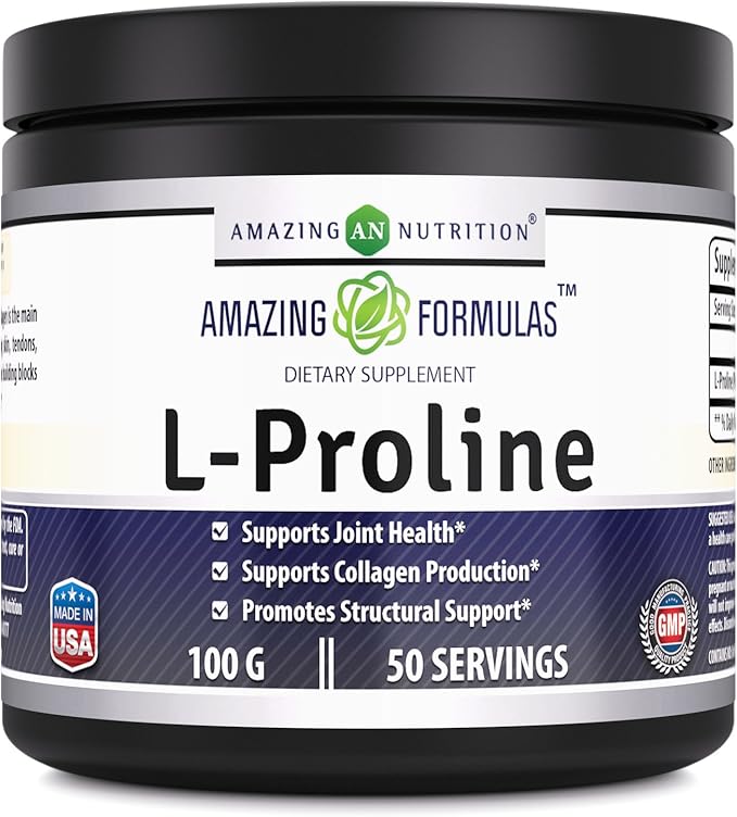 Amazing Nutrition Amazing Formulas L Proline Powder Dietary Supplement ...