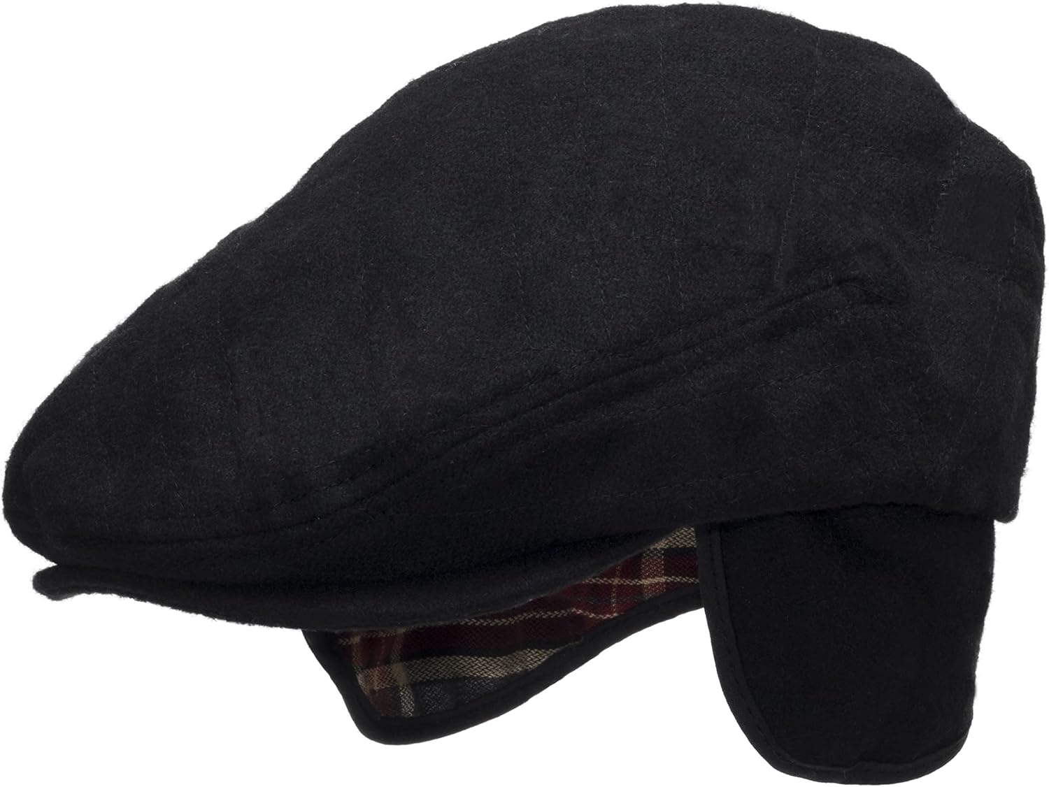 ULTRAFINO Scottish Wool Ivy Herringbone Newsboy Scally Driving Cap with ...