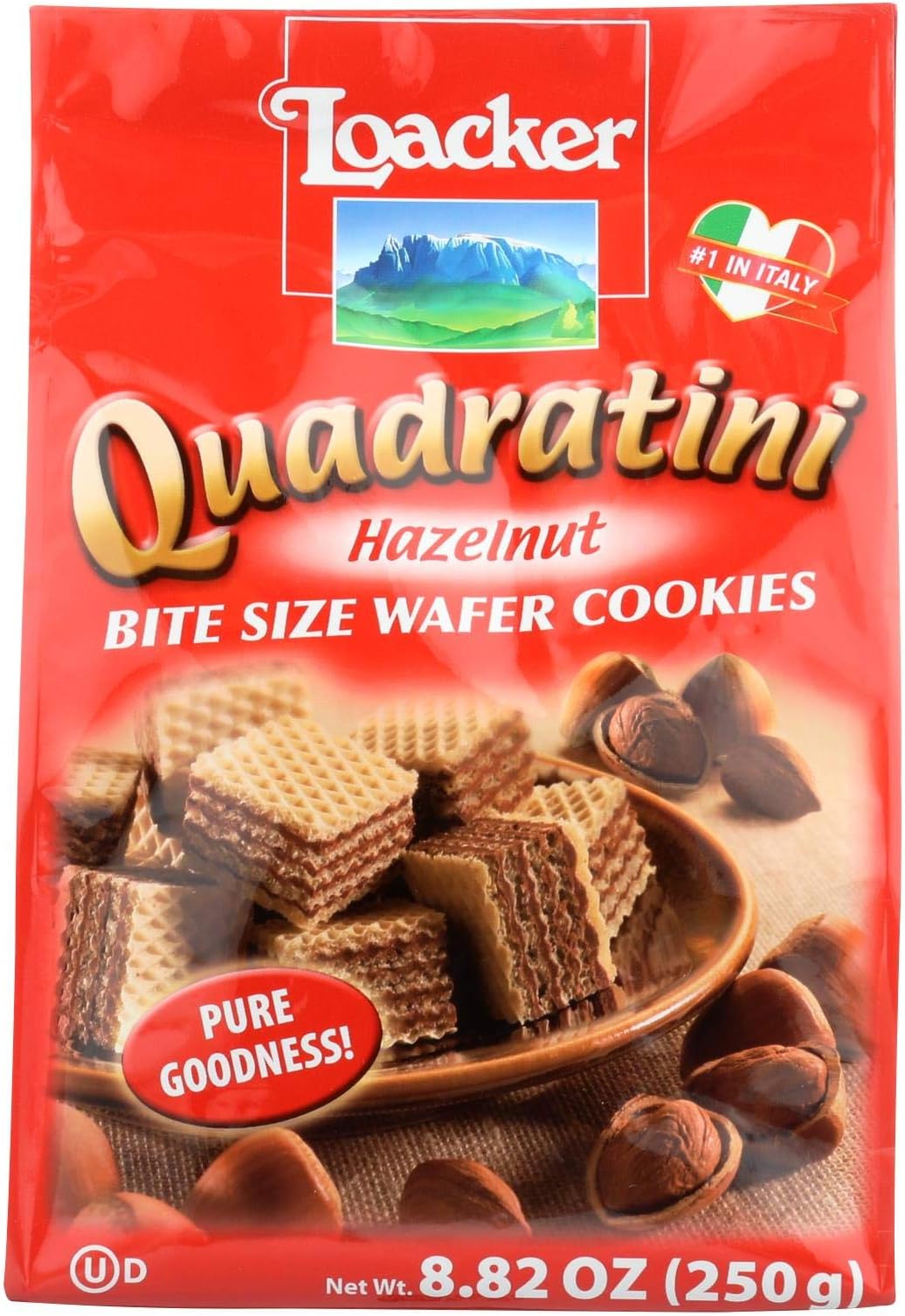 Amazon.com: Loacker Quadratini Hazelnut Wafer Cookies, 8.82-Ounce ...