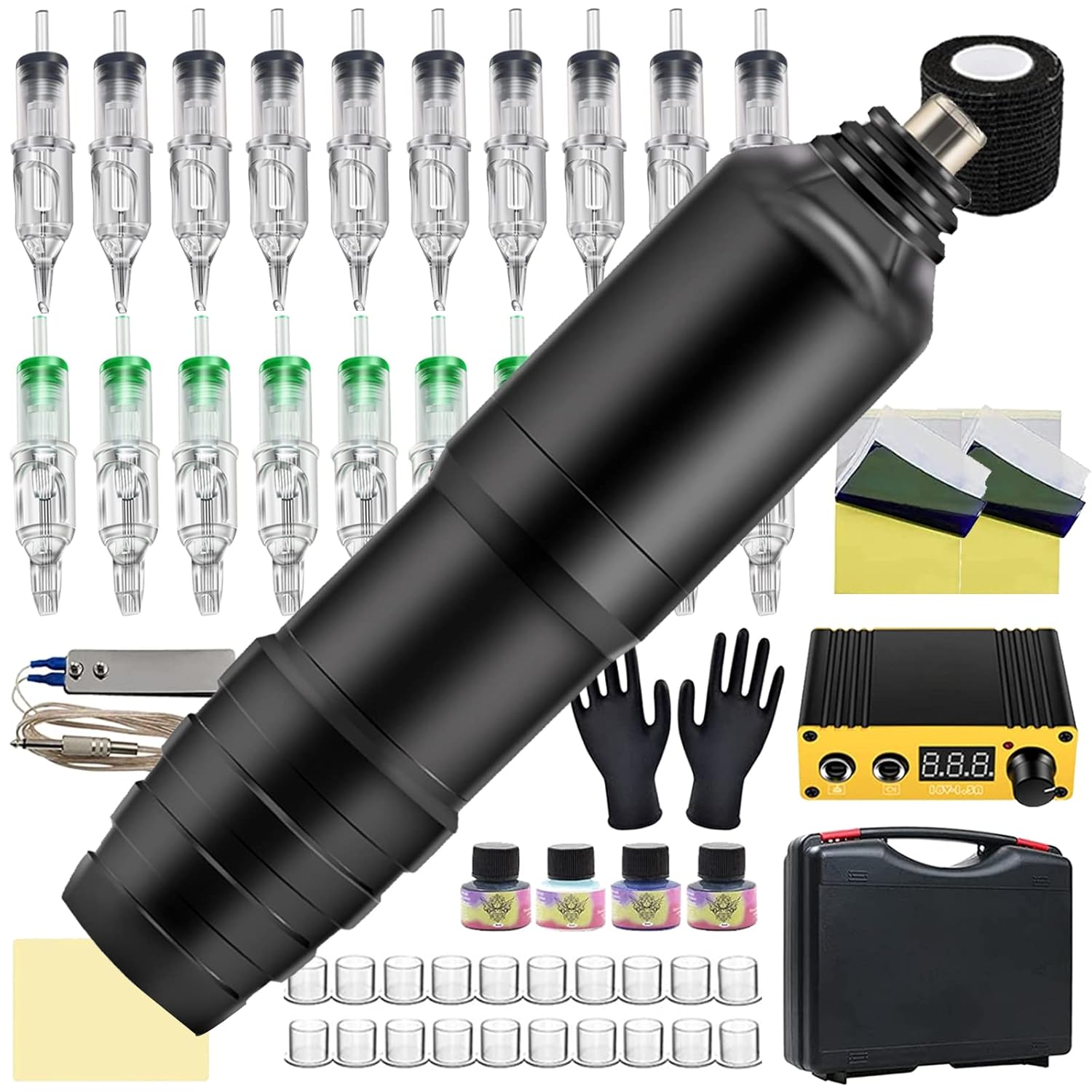 Amazon.com: SOTICA Tattoo Machine Pen Kit - Tattoo Rotary Pen Kit with ...