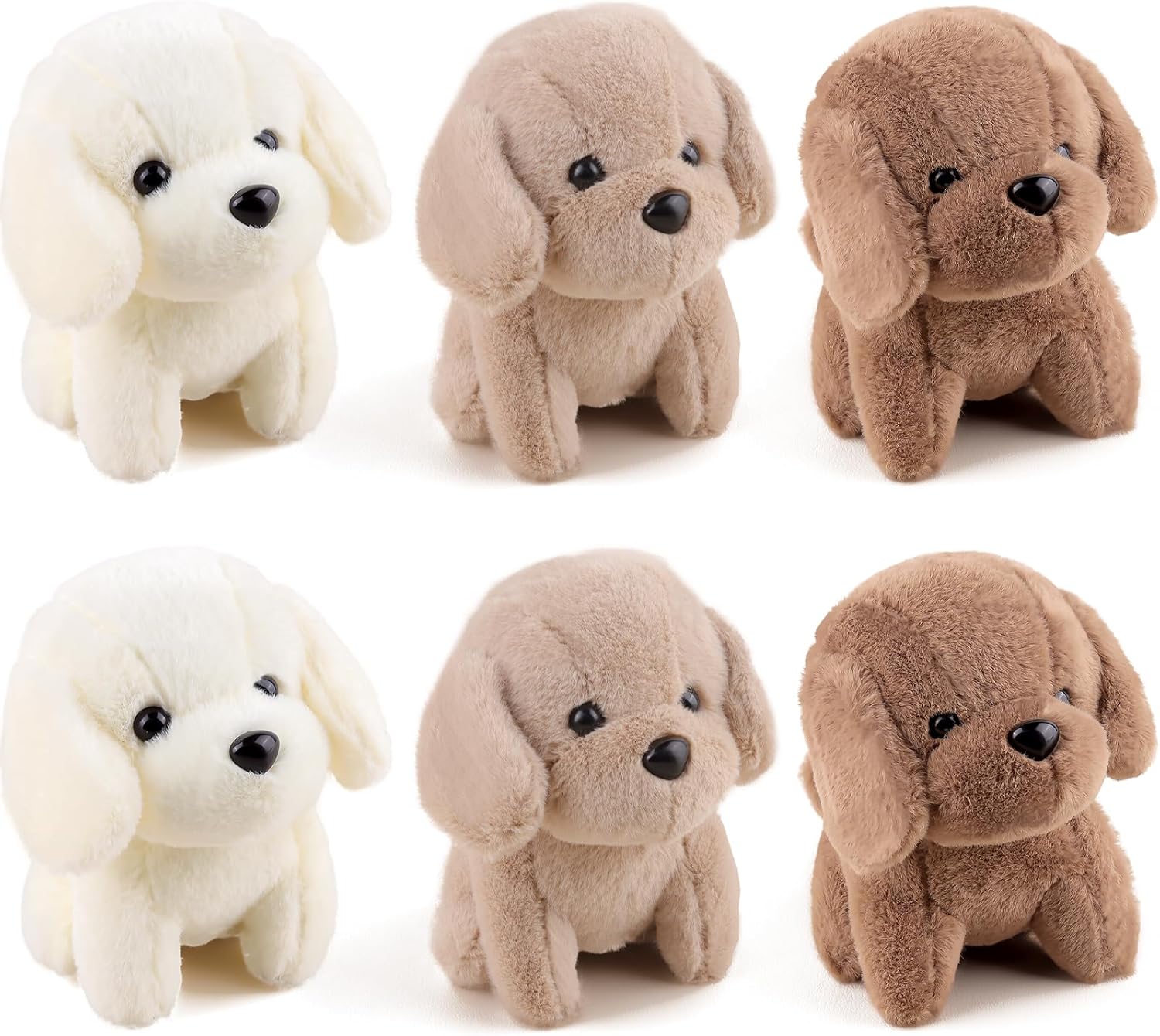Anboor 6pcs 12cm Dog Stuffed Animals, Cute Puppy Dog Plush Toy for Kids ...