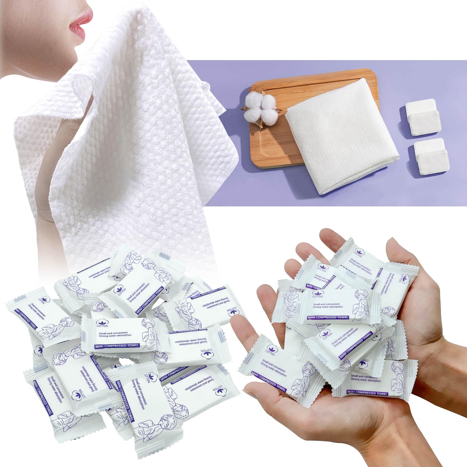 Amazon.com : 30 Pcs Disposable Washcloths for Travel Compressed Towels ...