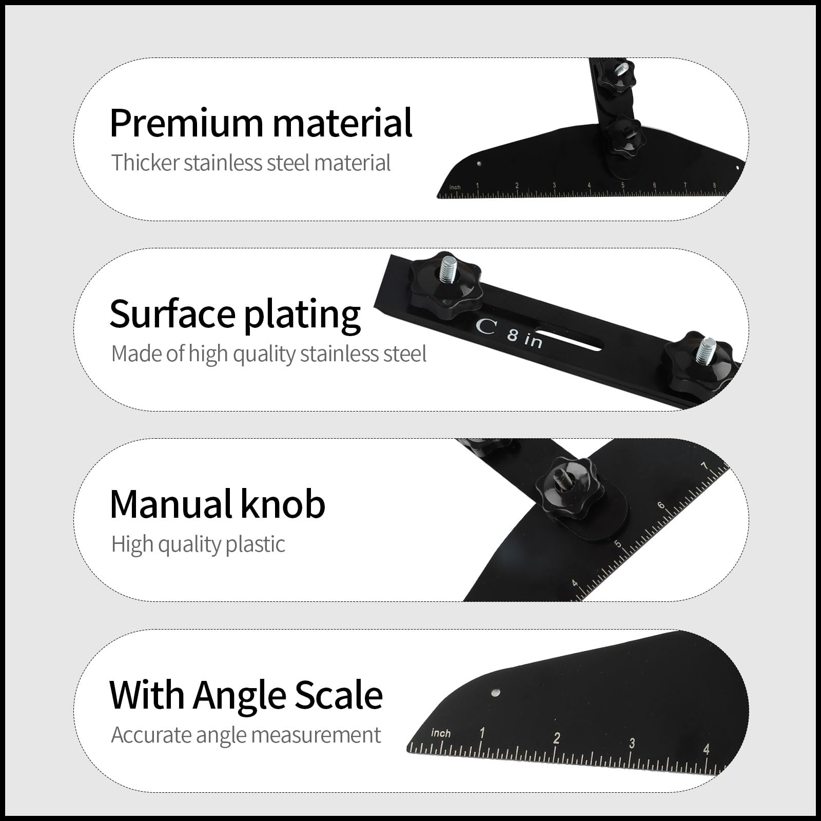 Snapklik.com : Stair Treads Gauge Template Tool,Stair Measuring Ruler ...