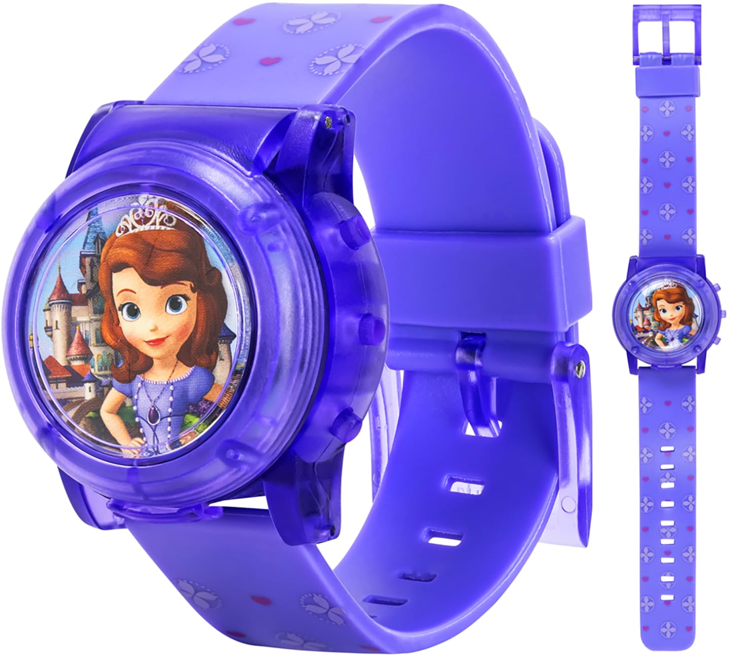 Disney Digital Girls' Watch (Purple Dial Purple Colored Strap) : Amazon ...