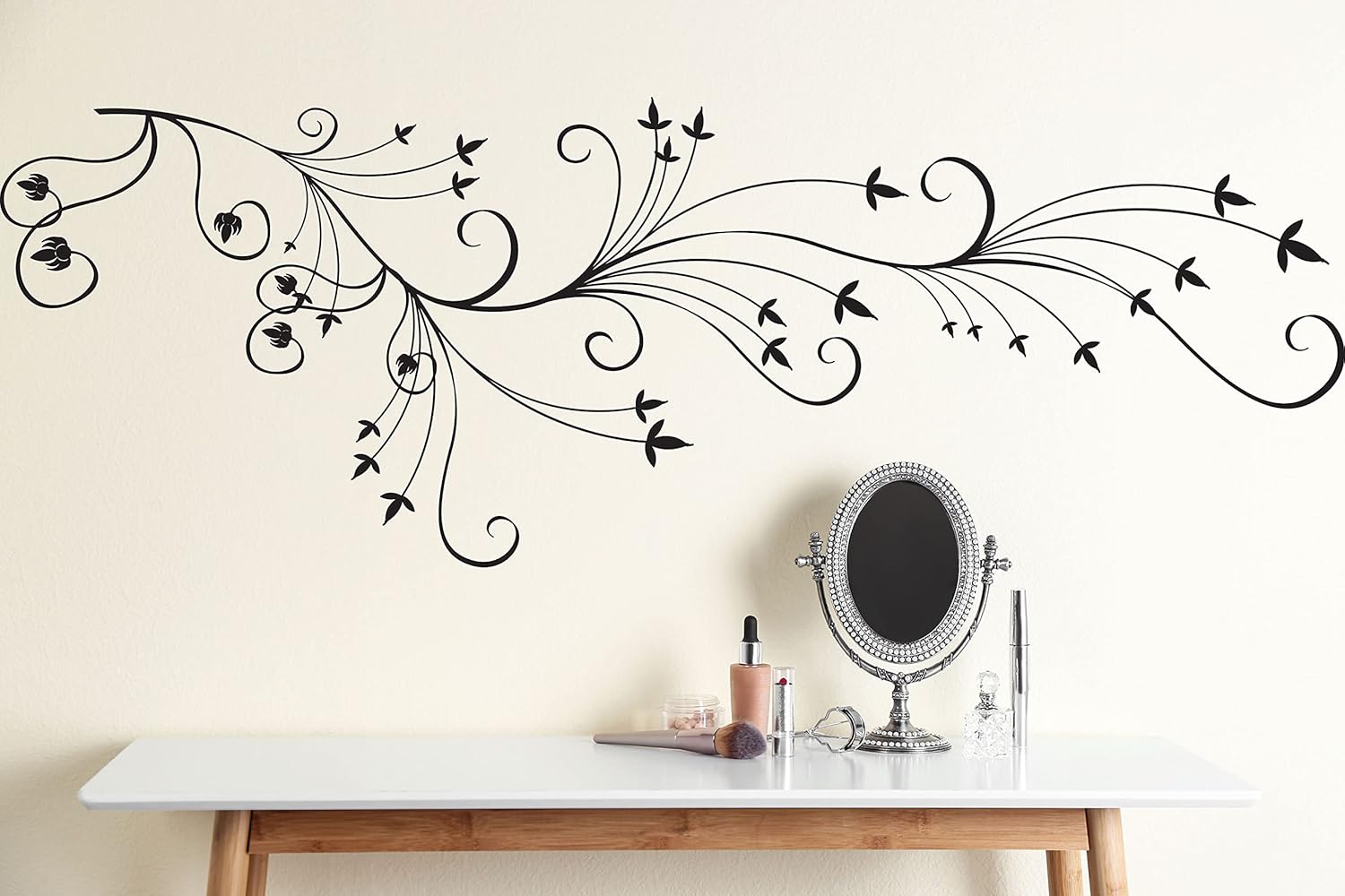 Amazon.com: Stickerbrand Swirl Floral Flower Vinyl Wall Art Decal ...