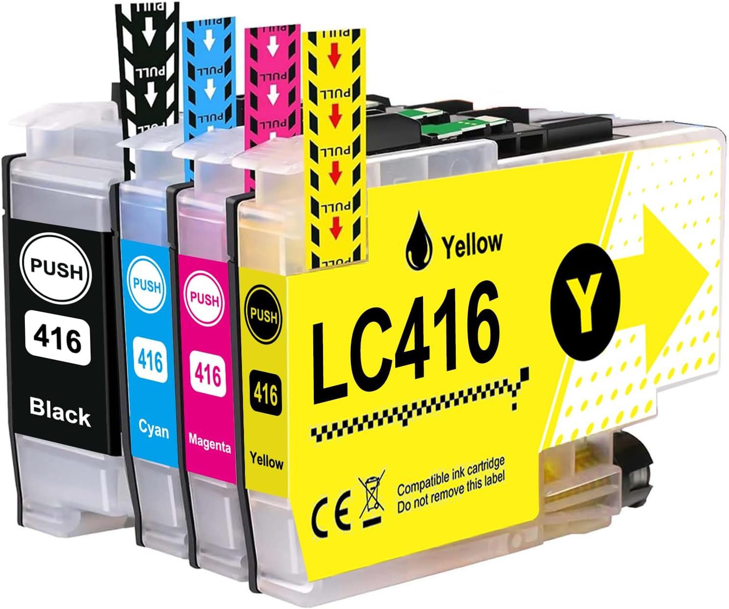 Amazon.co.jp: 【Amazon.co.jp限定】 Brother用 ブラザーLC416-4PK 互換インク LC416 全色顔料タイプ LC416BK LC416C LC416M ...