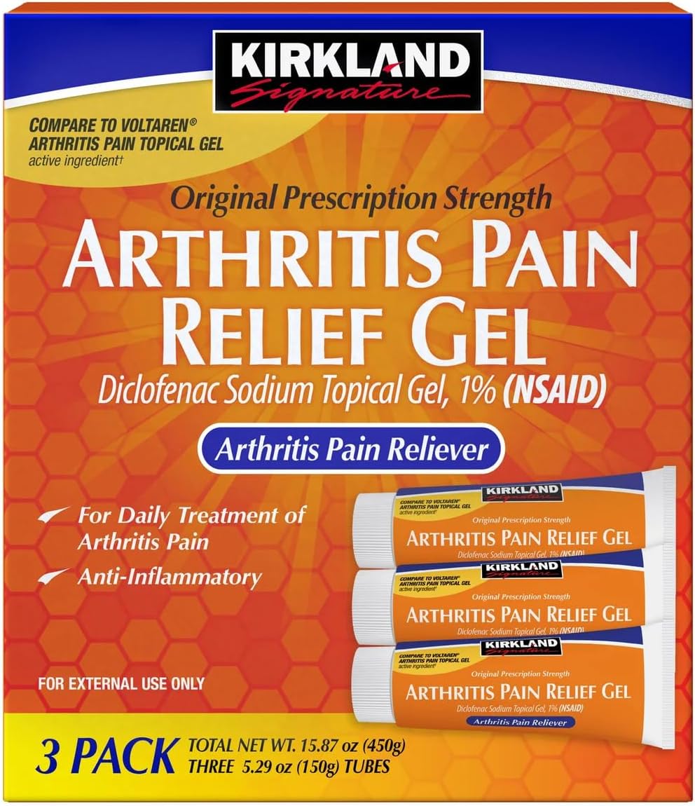 Amazon.com: Kirkland Signature Diclofenac Sodium Topical Gel 1%, 15.87 ...