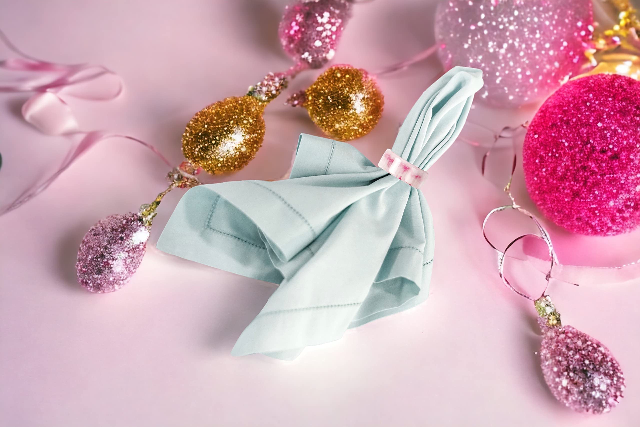Napkin Rings Set of 12, Pastel Napkin Holders, Napkin Rings Bulk for ...