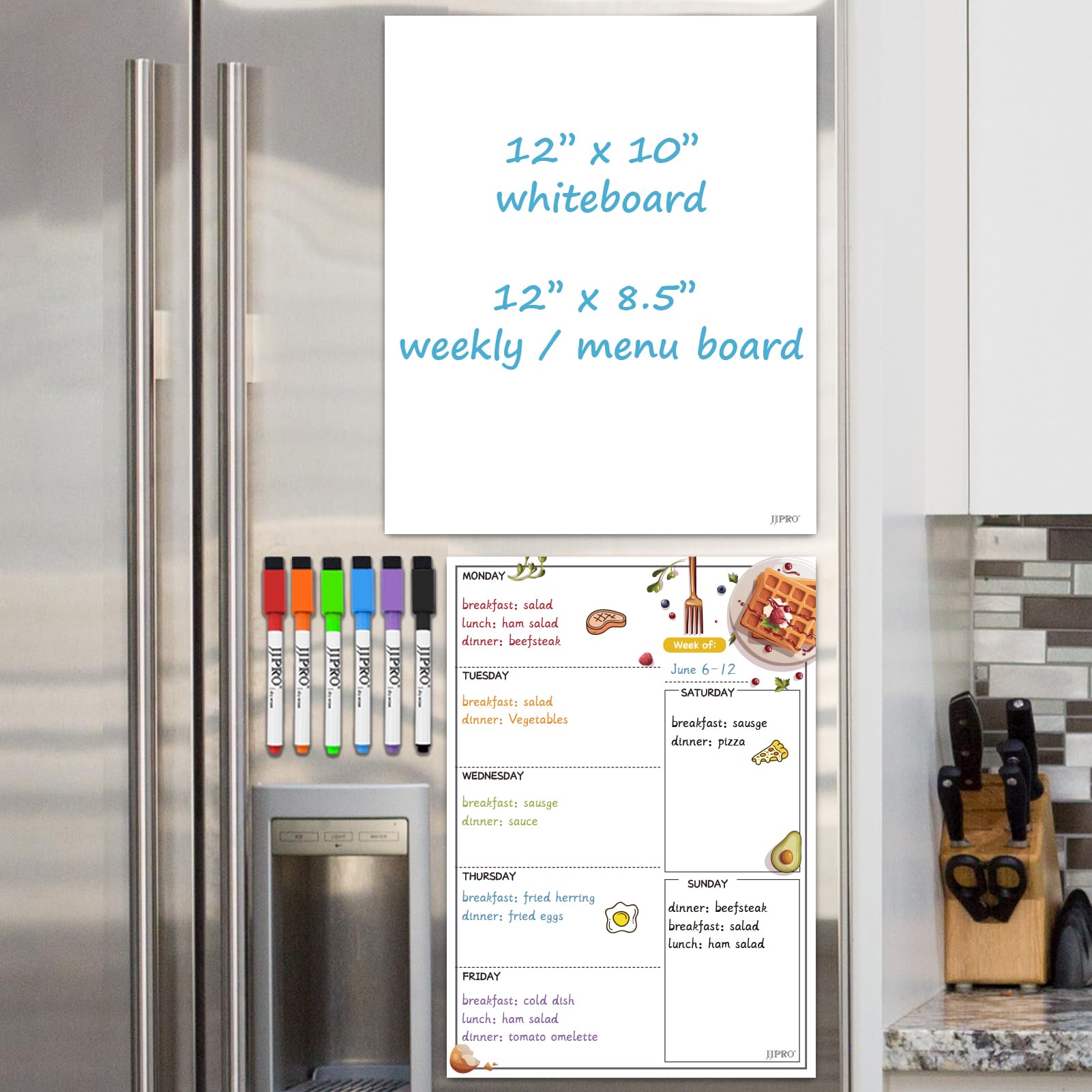 Snapklik.com : JJPRO Magnetic Whiteboard For Fridge Refrigerator Dry ...