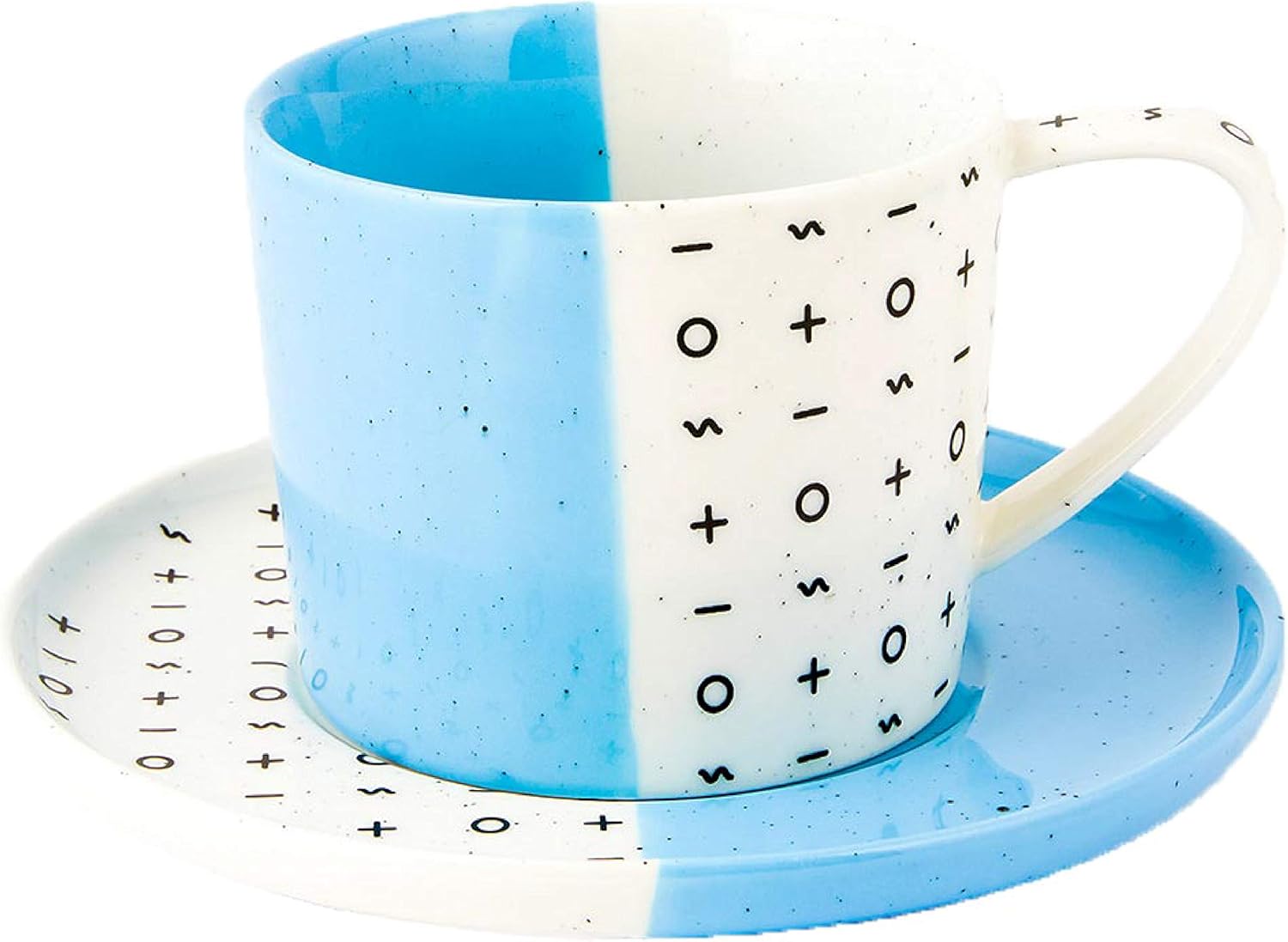 Amazon.com | Dipped Two Tone Cup & Saucer Set (Blue) | Colourful High ...