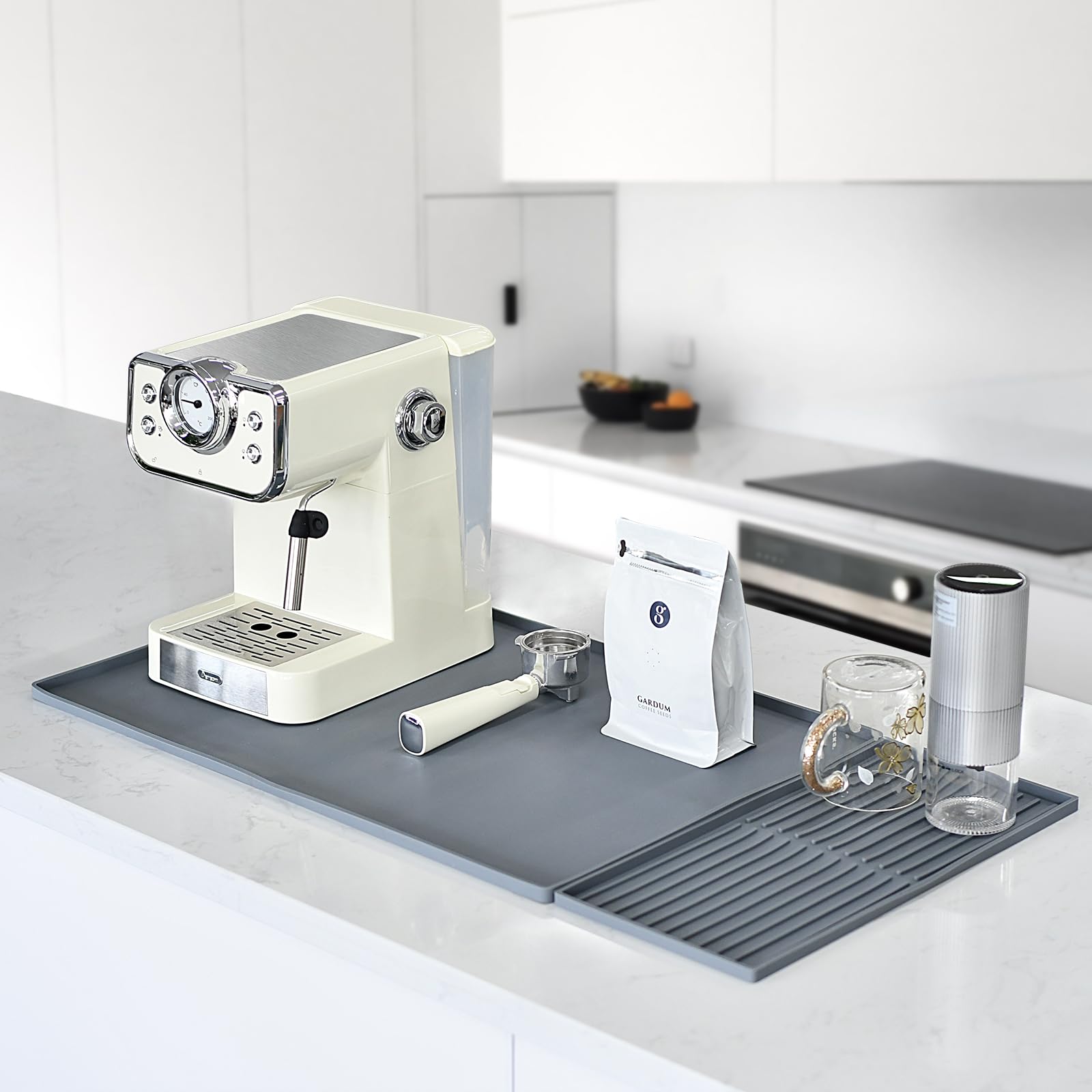 Amazon.com: Silicone Coffee Mat 24'' x 16''Coffee Bar Mat with Raised ...