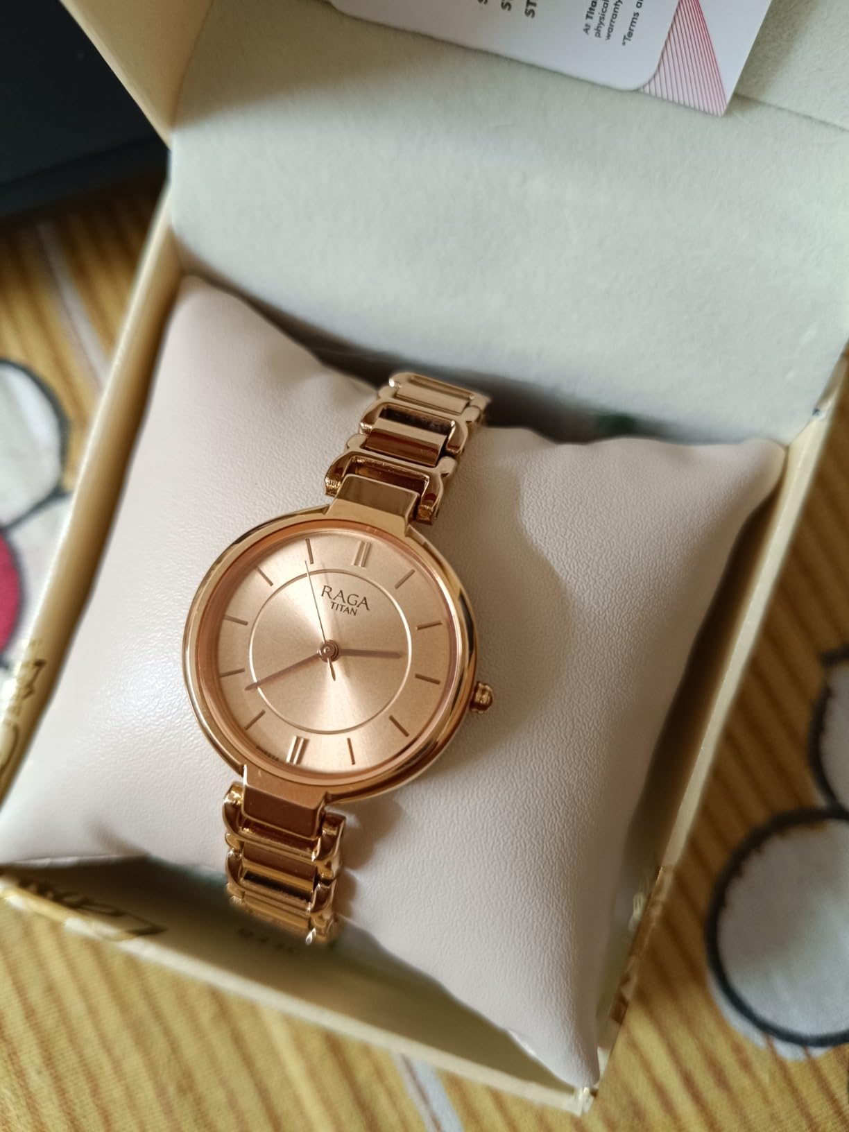 Titan Raga Women's Sundial Gold Elegance: The Timeless Statement Rose ...