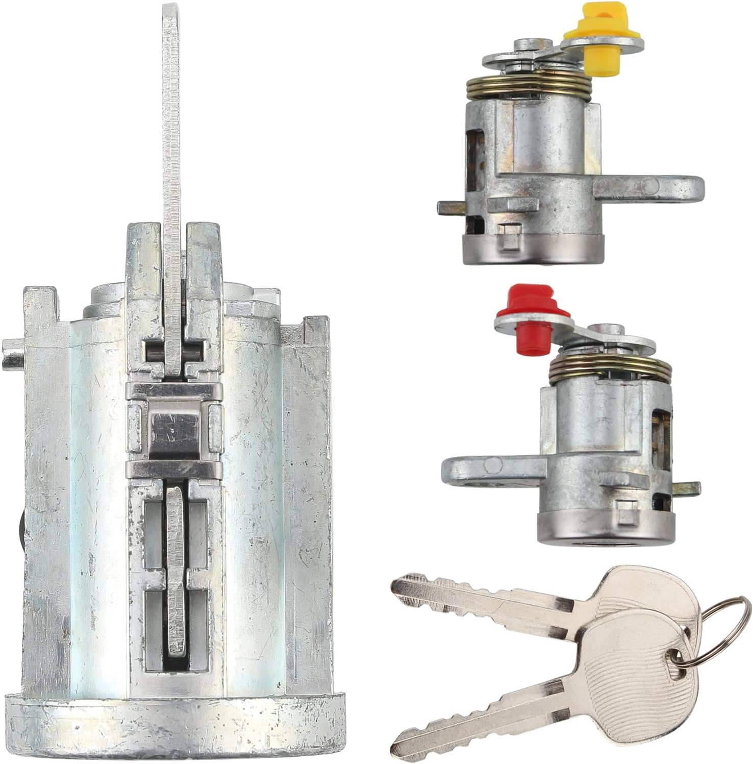Amazon.com: AUTOKAY New Door Lock & Key Ignition Barrel Set Fits for ...