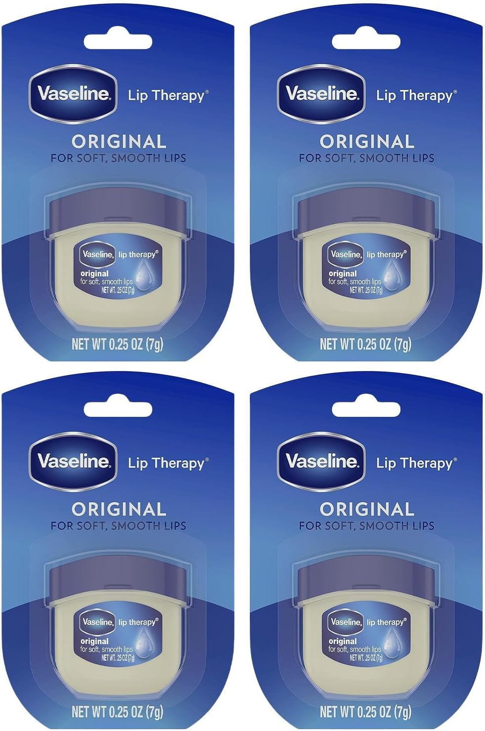 Amazon.com : Vaseline Lip Therapy Original 4-Pack – Moisturizing Lip ...