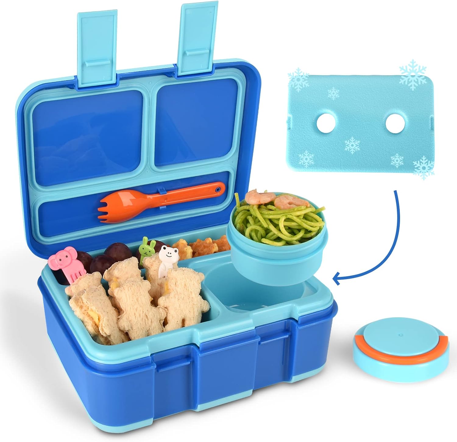 Genteen Kids - Lonchera Bento para niños con paquetes de hielo, con ...