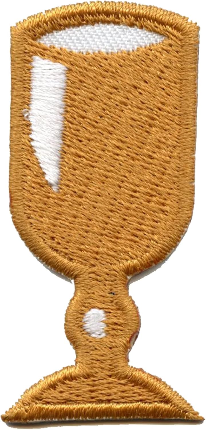 Amazon.com: Gold Chalice Patch Grail Cup Embroidered Iron On