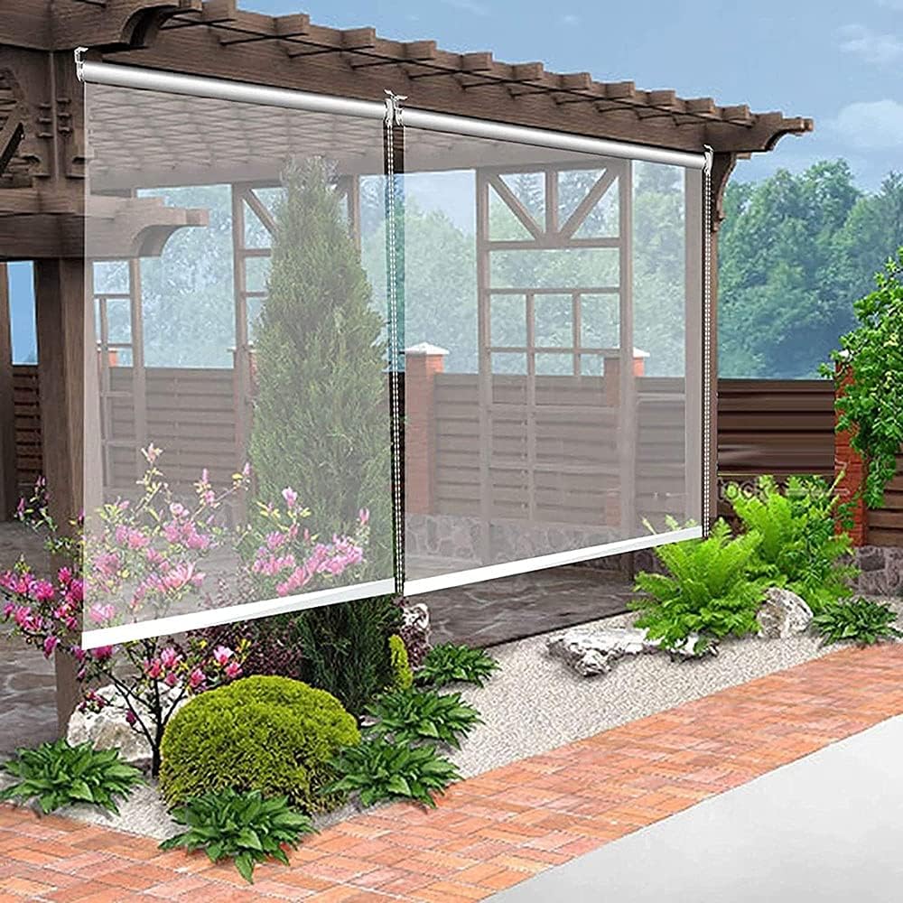 Amazon.com: FUFU Roller Shade Blind Outdoor Pergola Roller Shade Blind ...