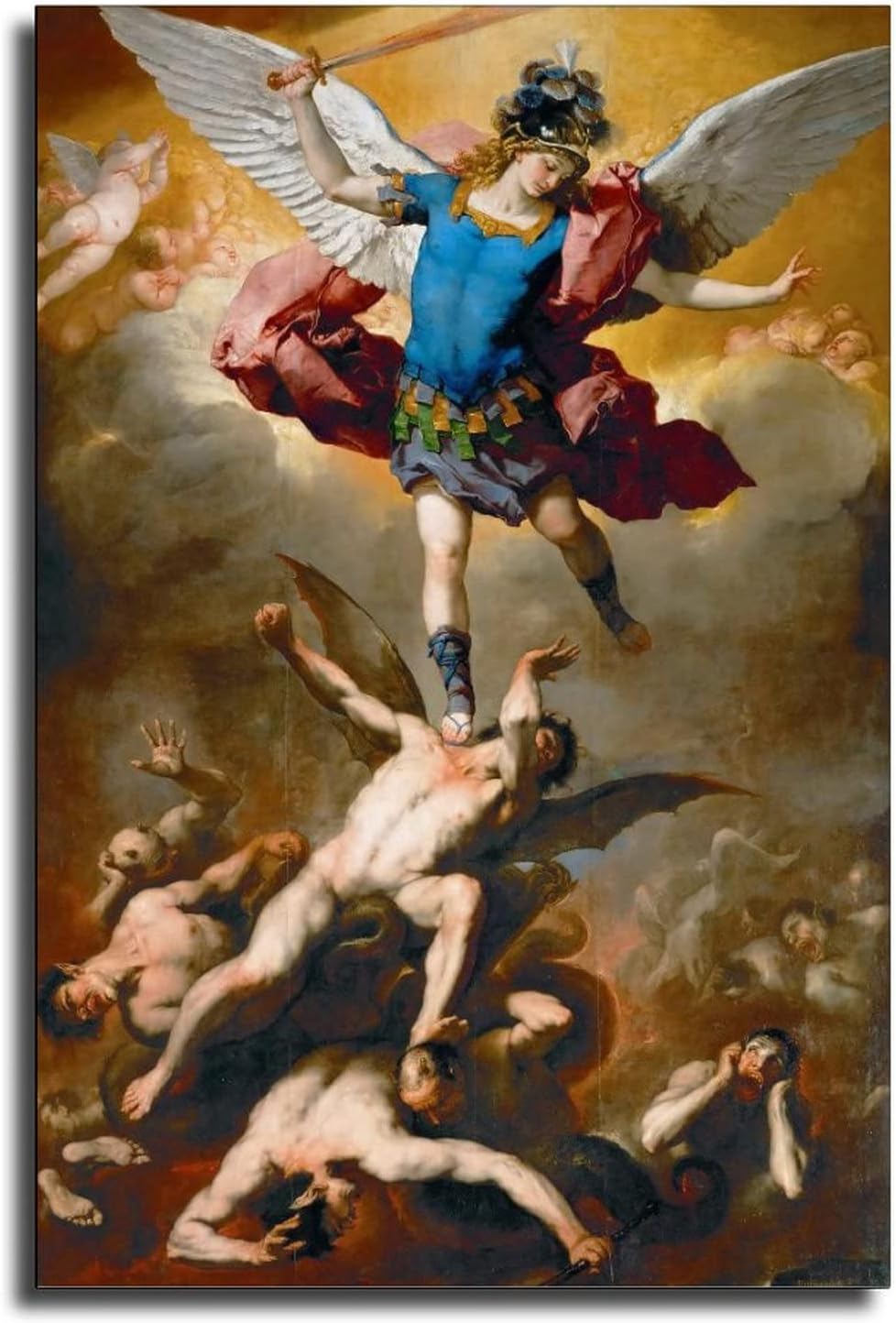Amazon.com: St Michael The Archangel Vintage Catholic Poster Saint ...