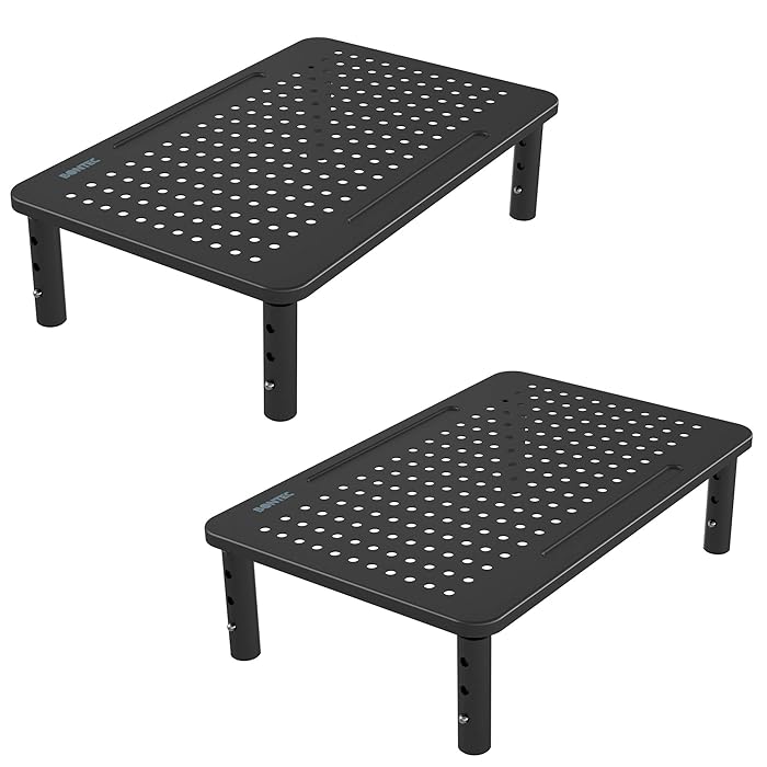 Buy BONTEC 2 Pack Monitor Stand Riser, 3 Height Adjustable Monitor ...