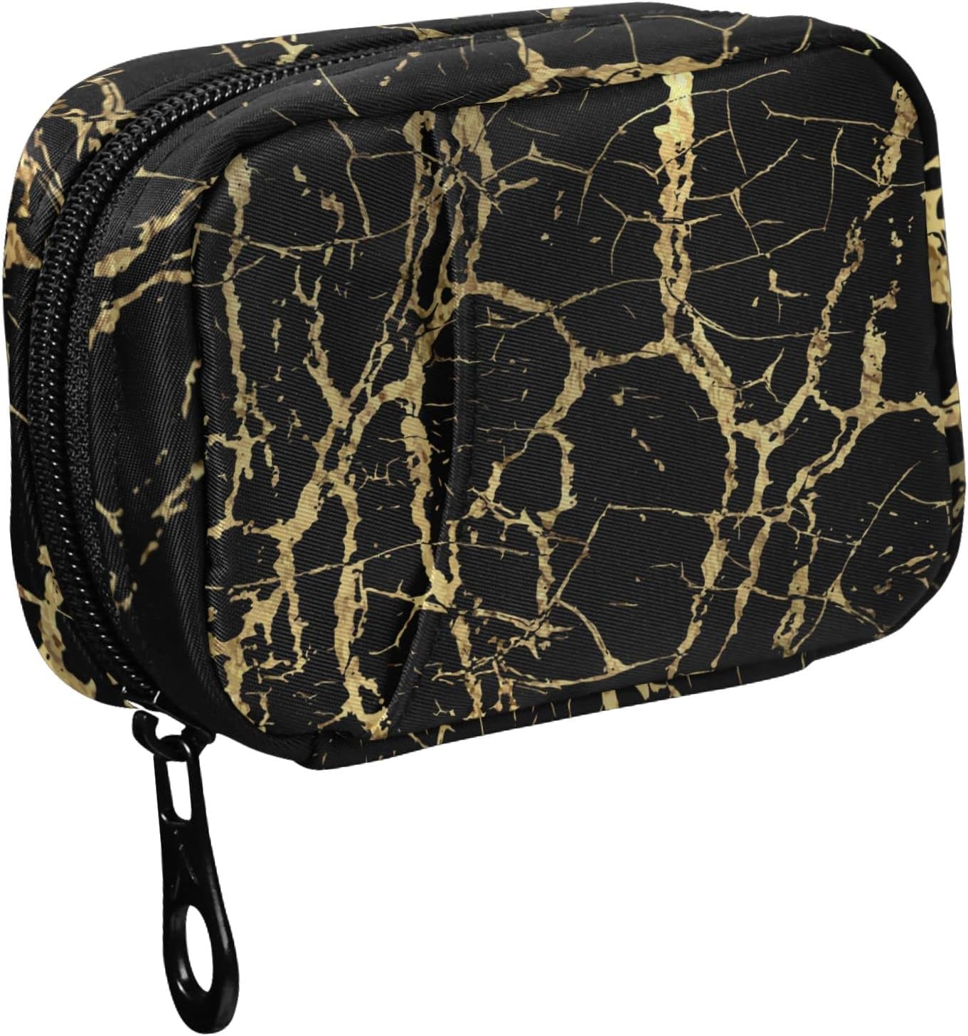Amazon.com: Fustylead Black Golden Marble Travel Pill Organizer Bag ...