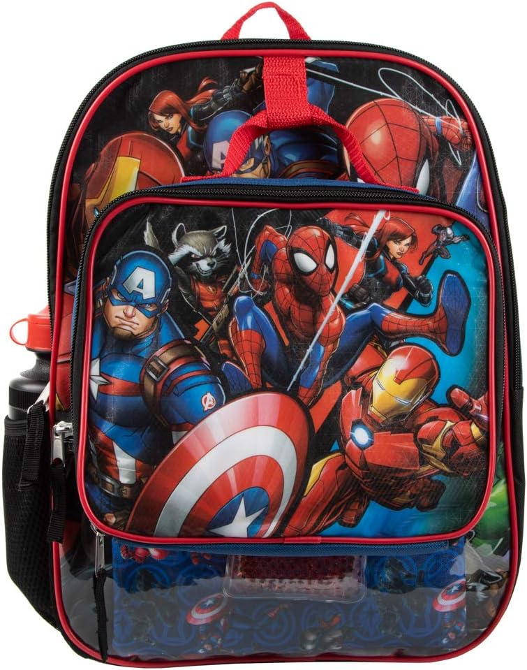Marvel Comic Book Universe Superheroes 5-Piece Backpack Set : Amazon ...