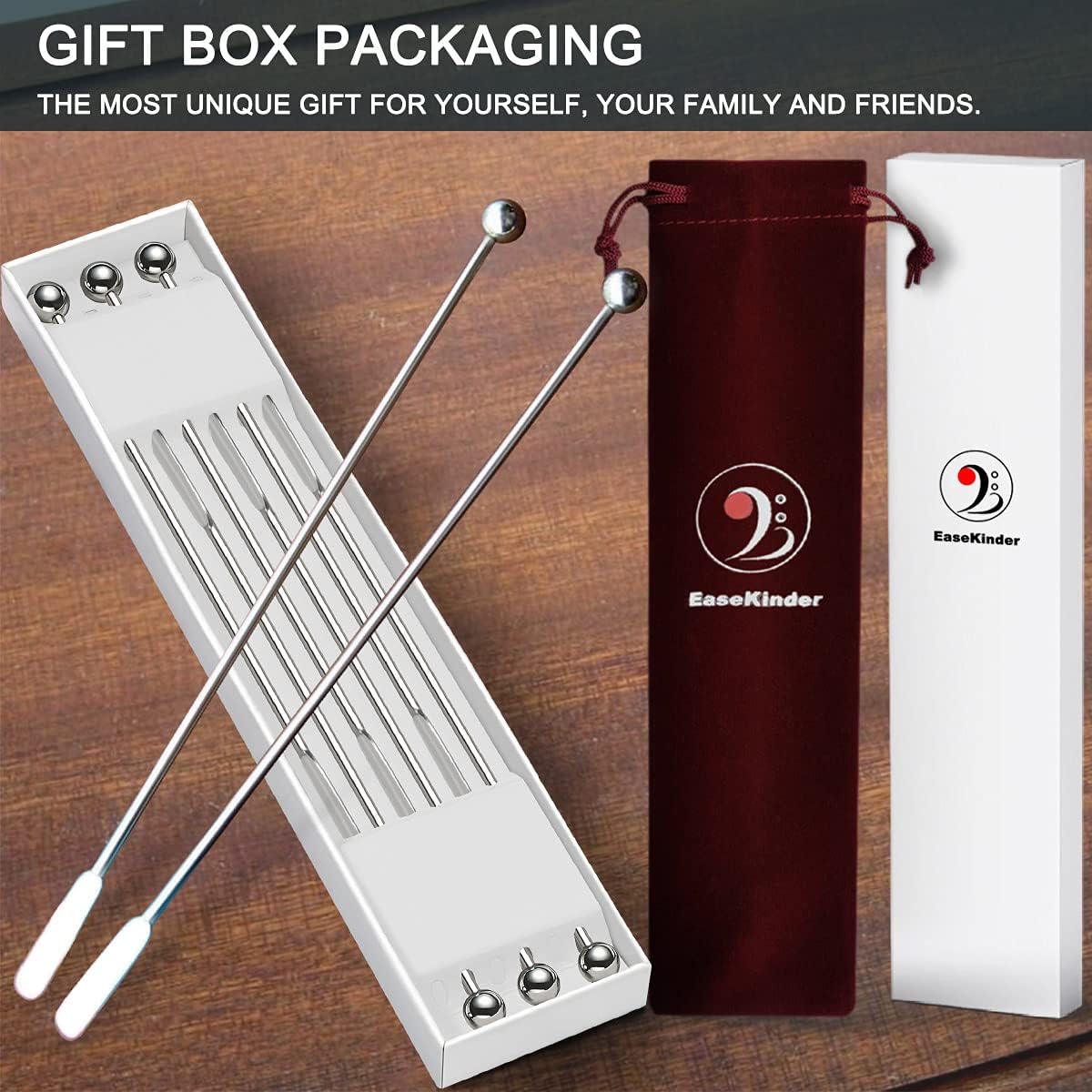 Sticks in Gift Box – Premium Stainless Steel Coffee Drink Stirrers ...