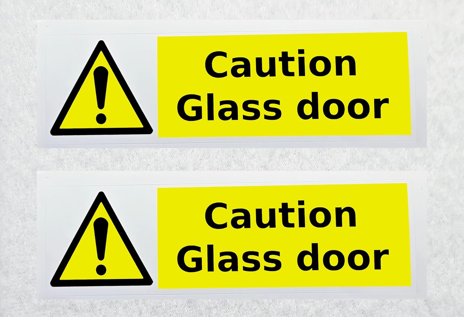 Caution Glass Door Warning Sticker Pack of 2 Waterproof Outdoor Vinyl ...