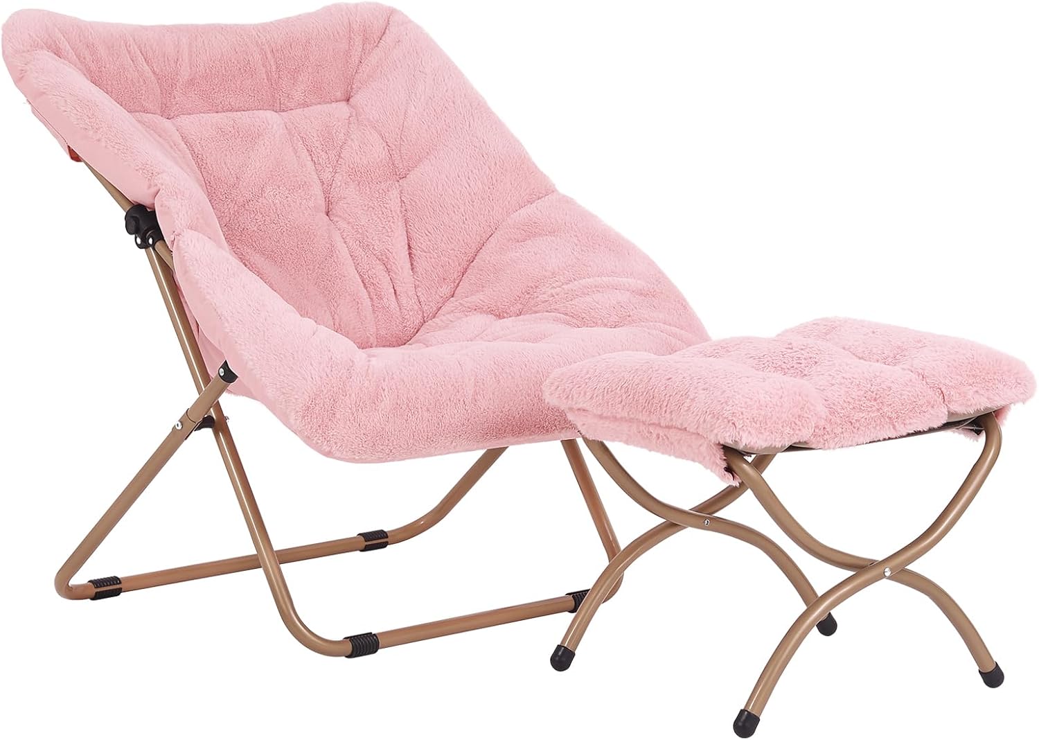 Amazon.com: Givjoy Comfy Saucer Chair with Ottoman, Oversized Folding ...