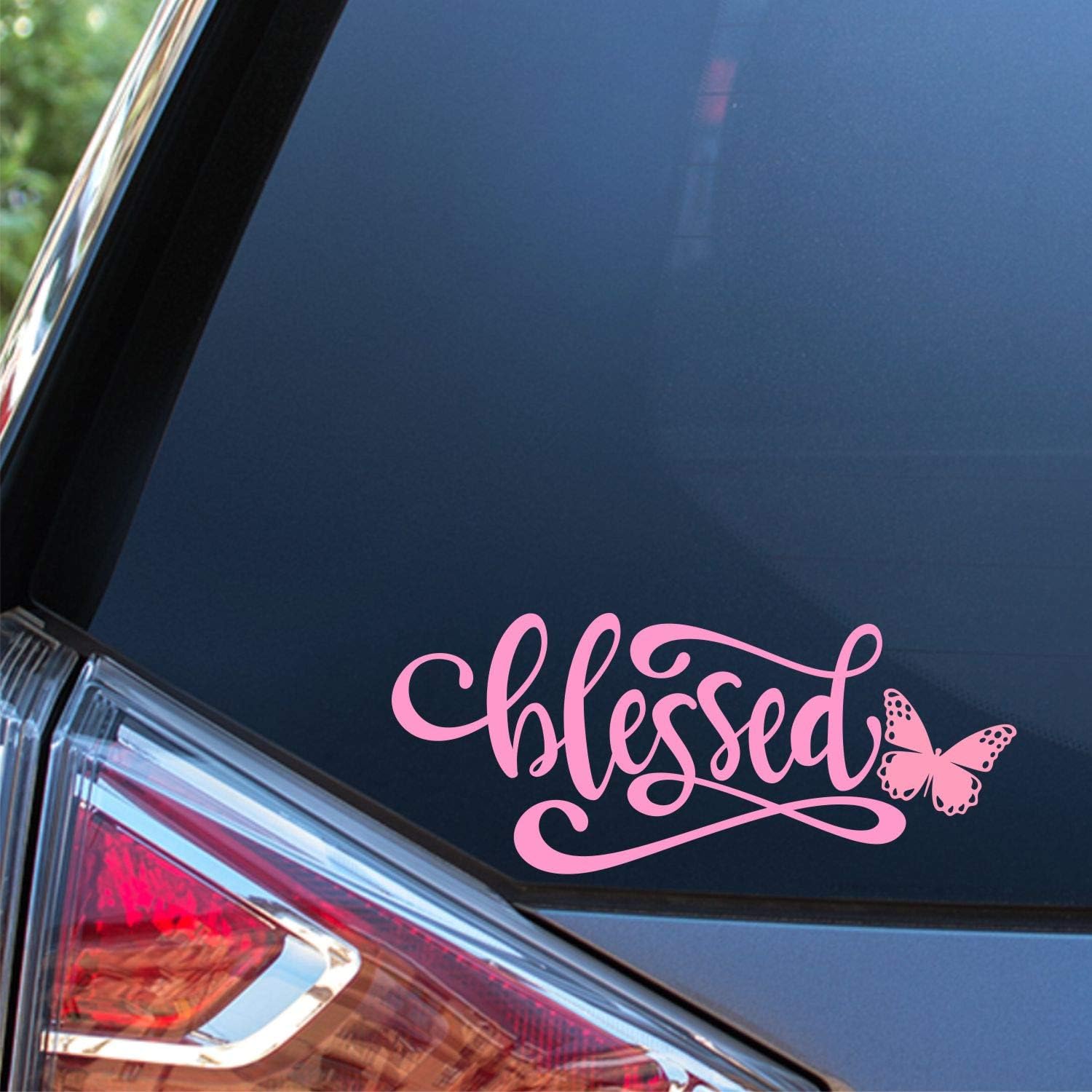 Amazon.com - YttBuy -Blessed with Swirls Hearts Christian Car Window ...