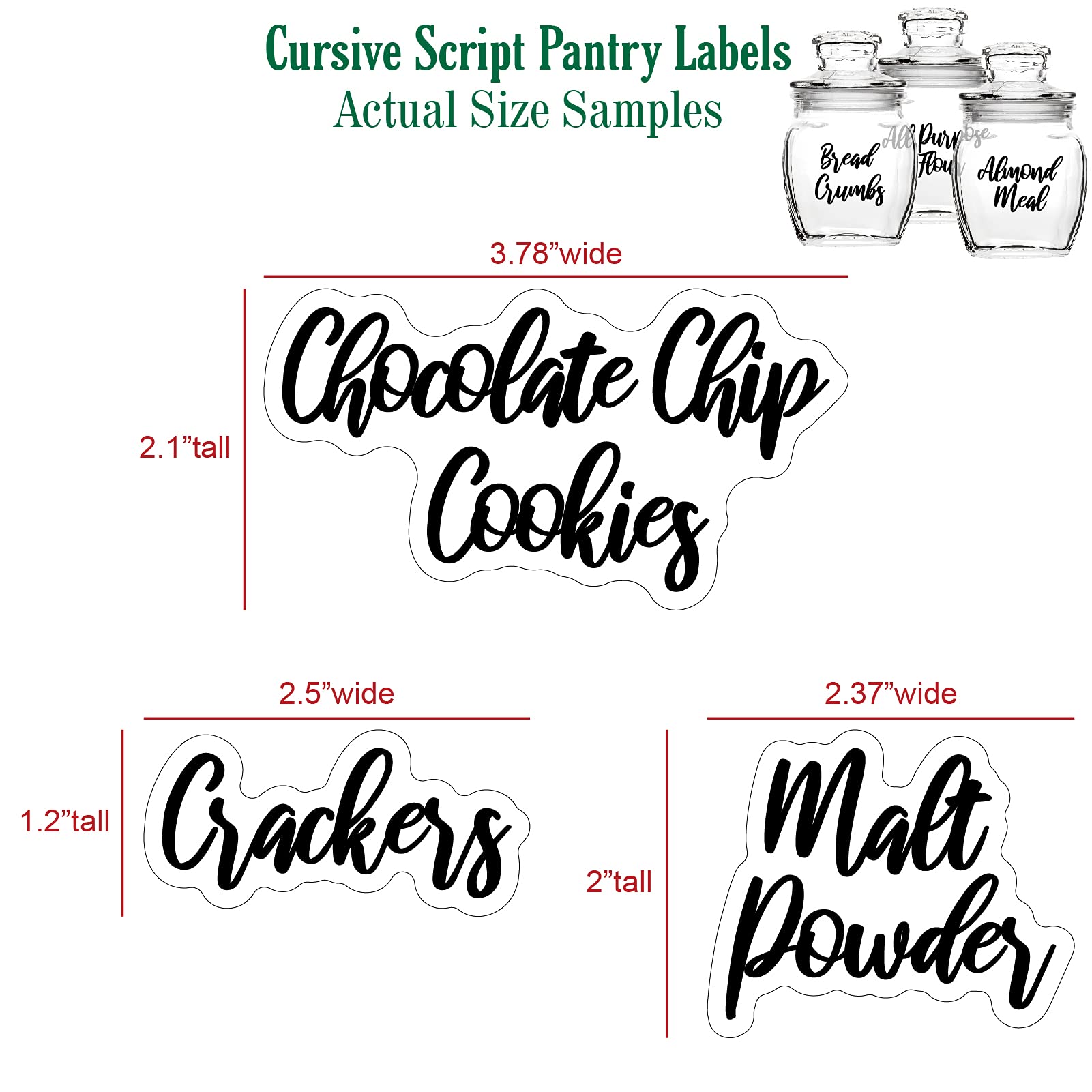 Cursive Printable Pantry Labels