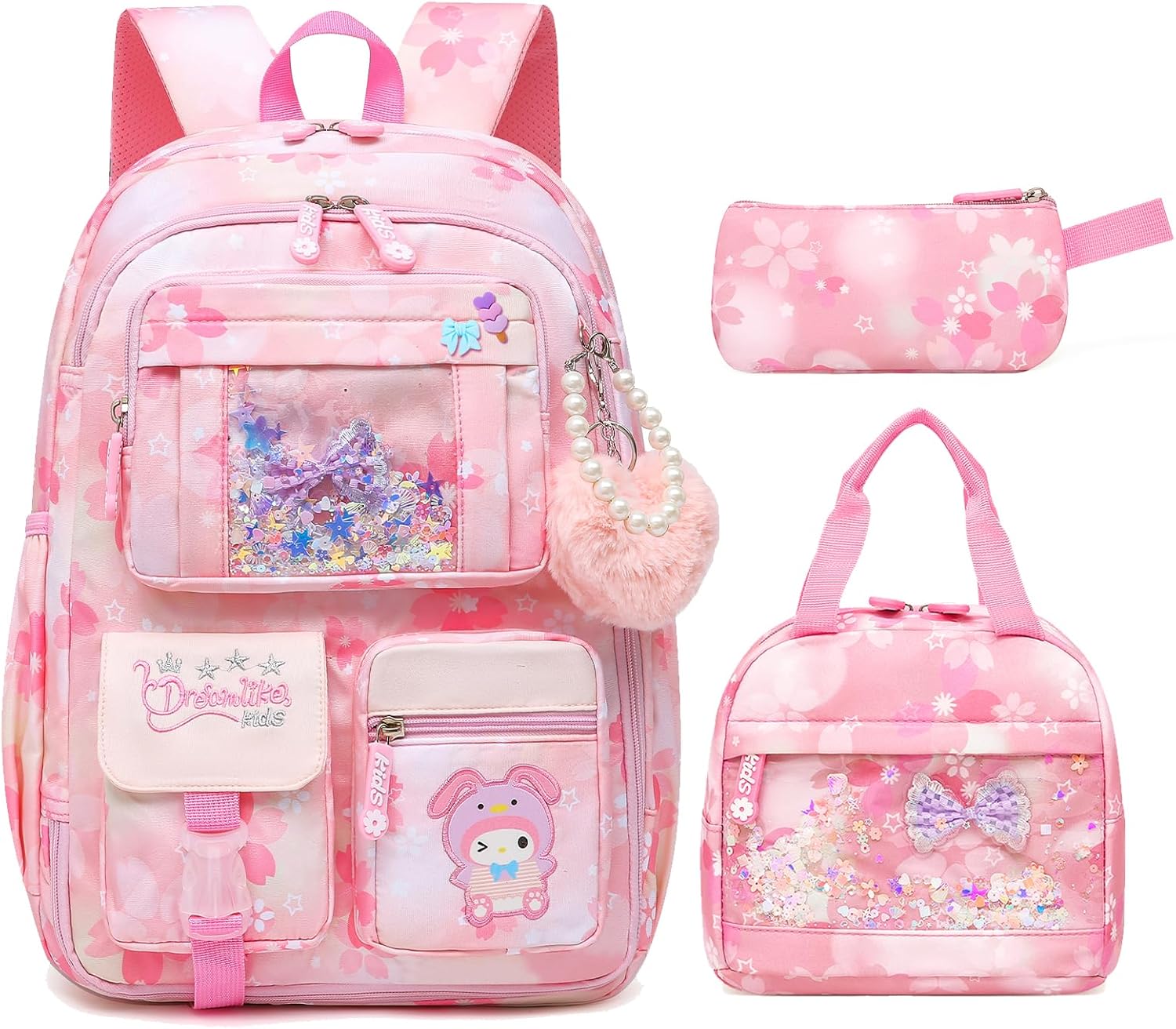 Amazon.com | Alrisg Lovely Girls Backpack School Bag for Students Kids ...