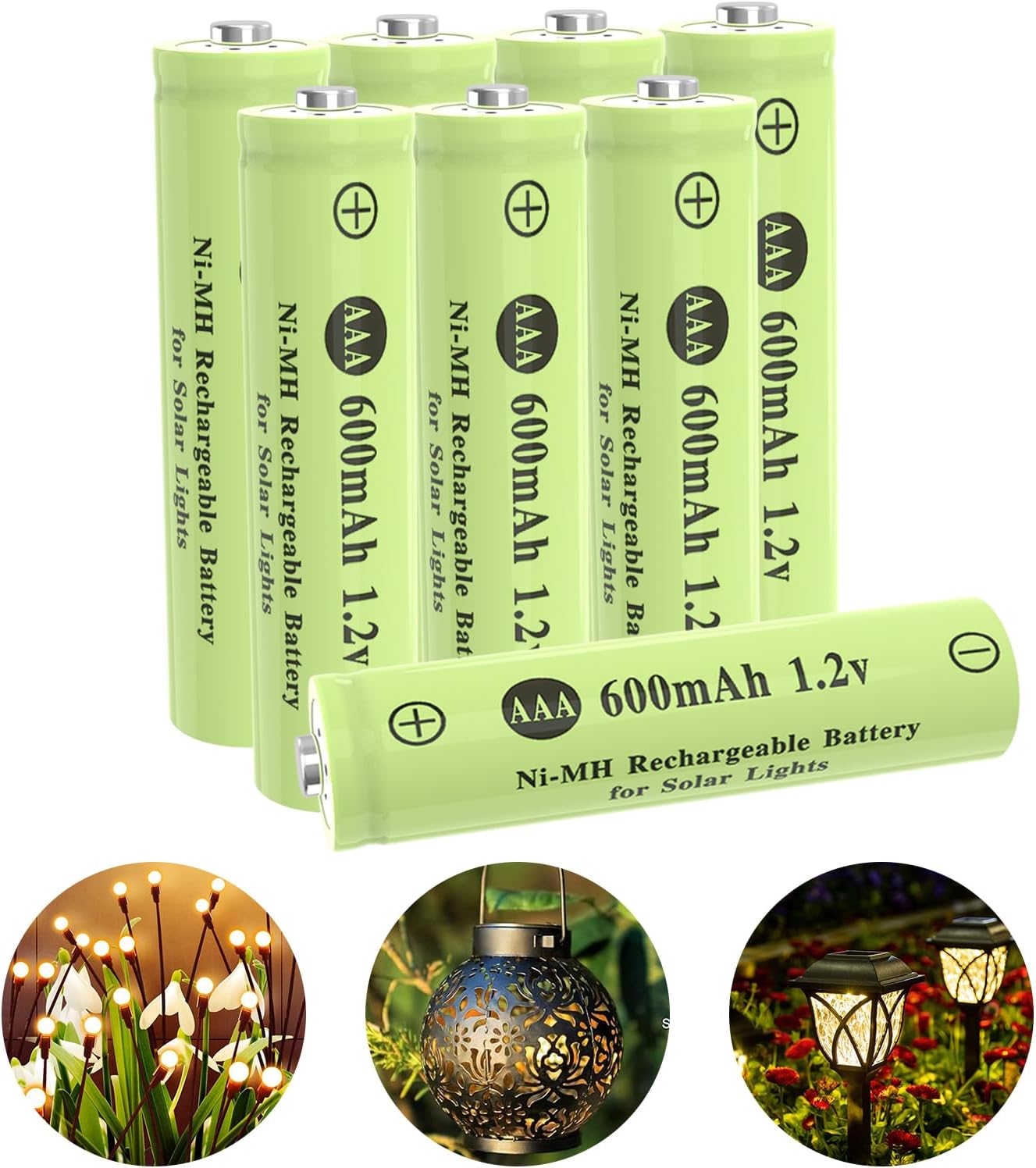 Amazon.com: FlyGift Rechargeable AAA Batteries 500mAh, 1.2V Ni-MH ...