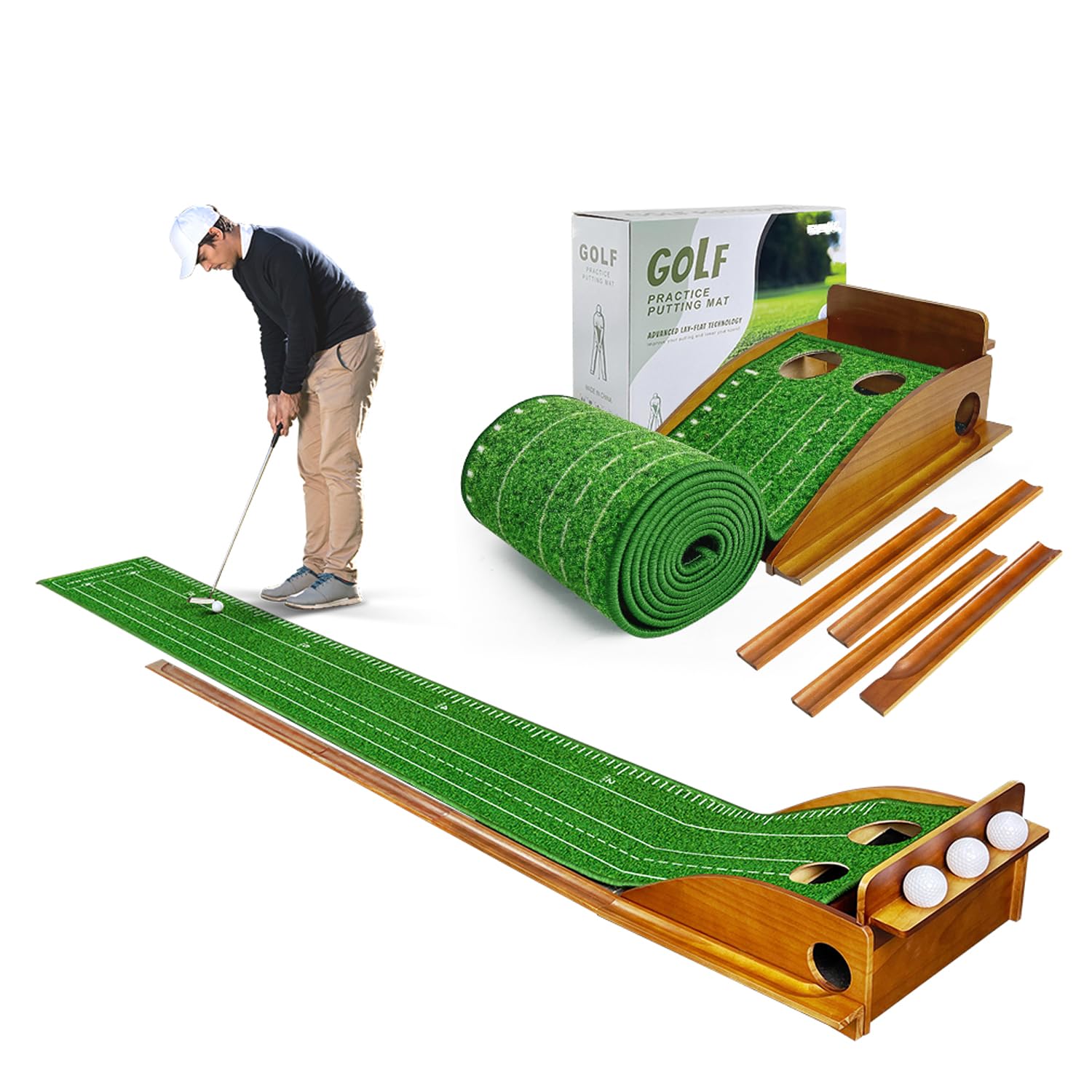 Putting Green,Putting Matt for Indoors/Outdoor,Golf Matt Putting Green ...