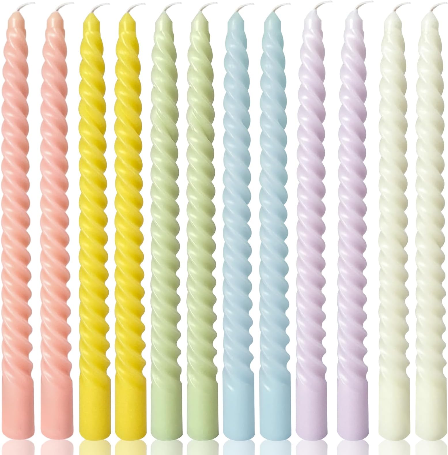 Amazon.com: Spiral Taper Candle Twisted Candlesticks - 10 Inches ...
