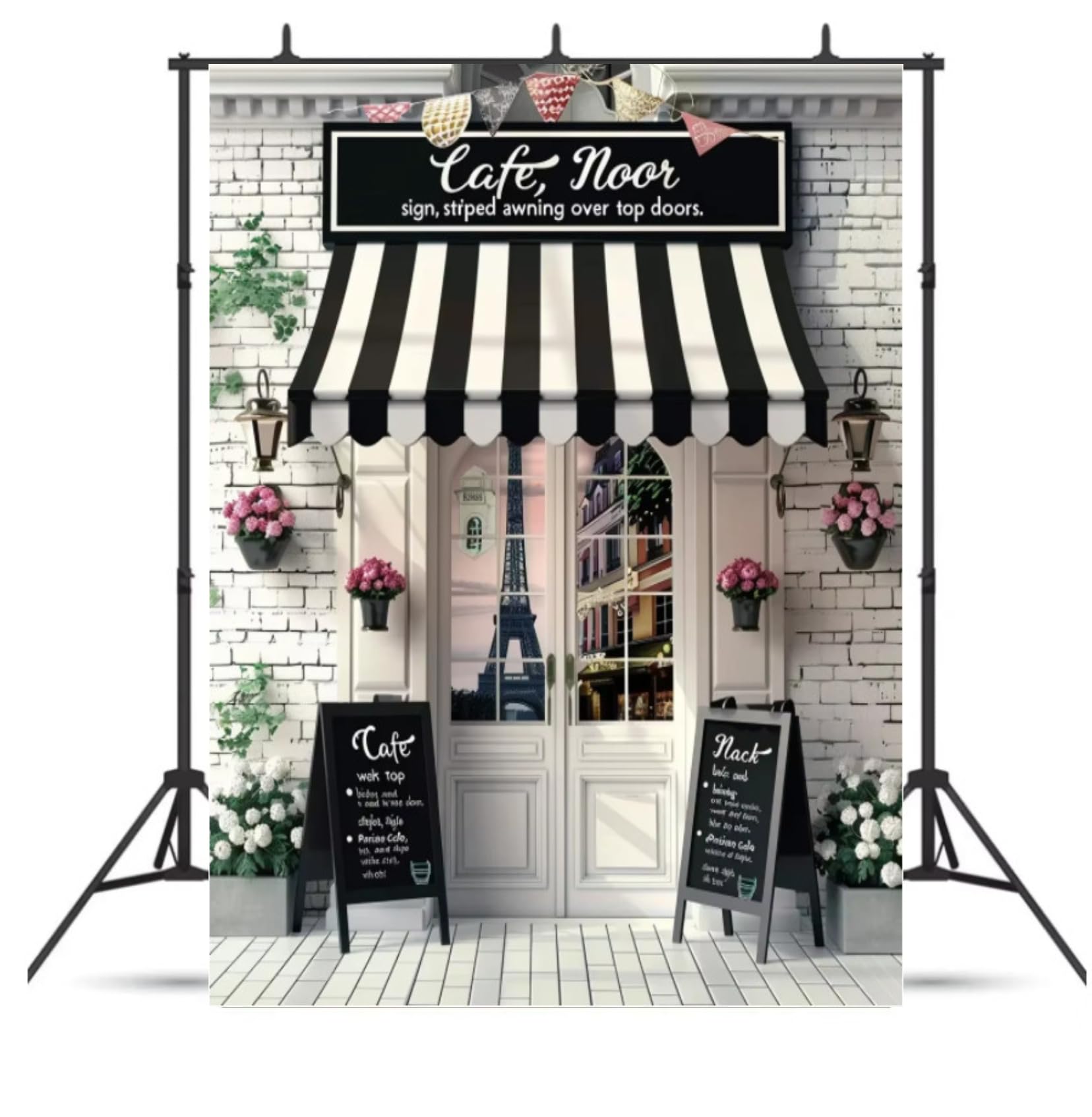 Amazon.com : 4x6 feet Paris Cafe Birthday Party Photo Backdrop Bakery ...