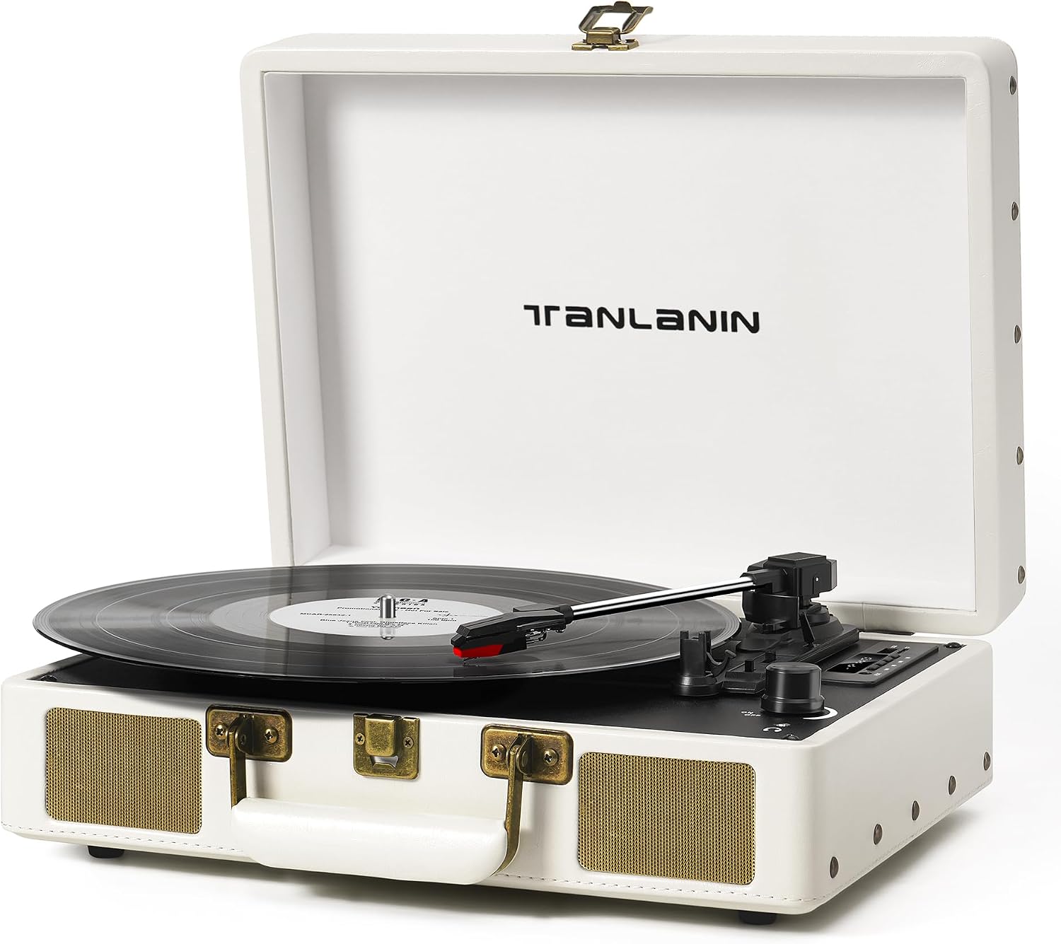 Tocadiscos portátil de maleta USB con Bluetooth vintage de 3 ...