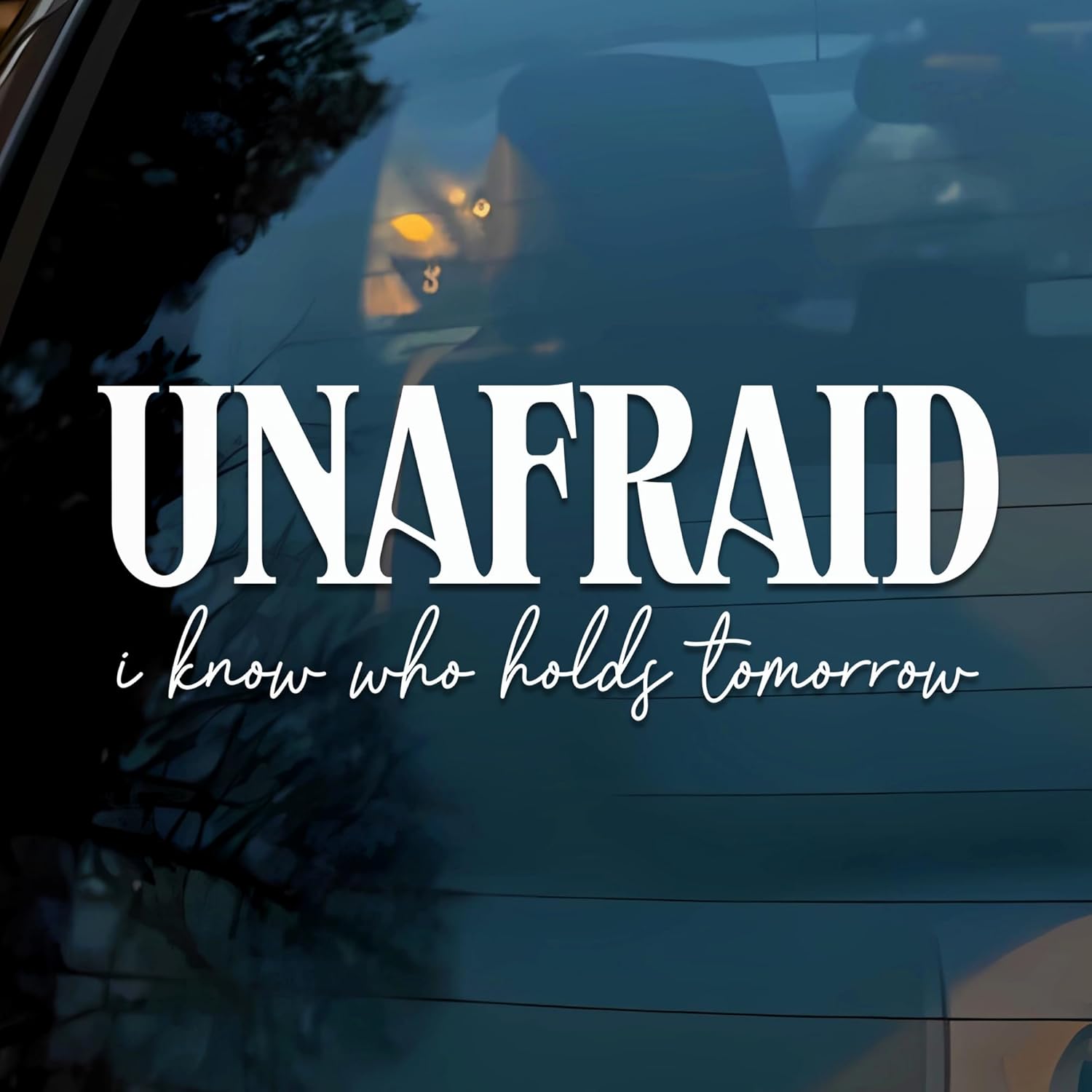 Amazon.com - UNAFRAID I Know Who Holds Tomorrow Car Decal Funny ...
