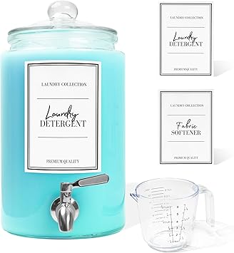 Amazon.com: Large 1 Gallon Laundry Liquid Detergent Dispenser with ...