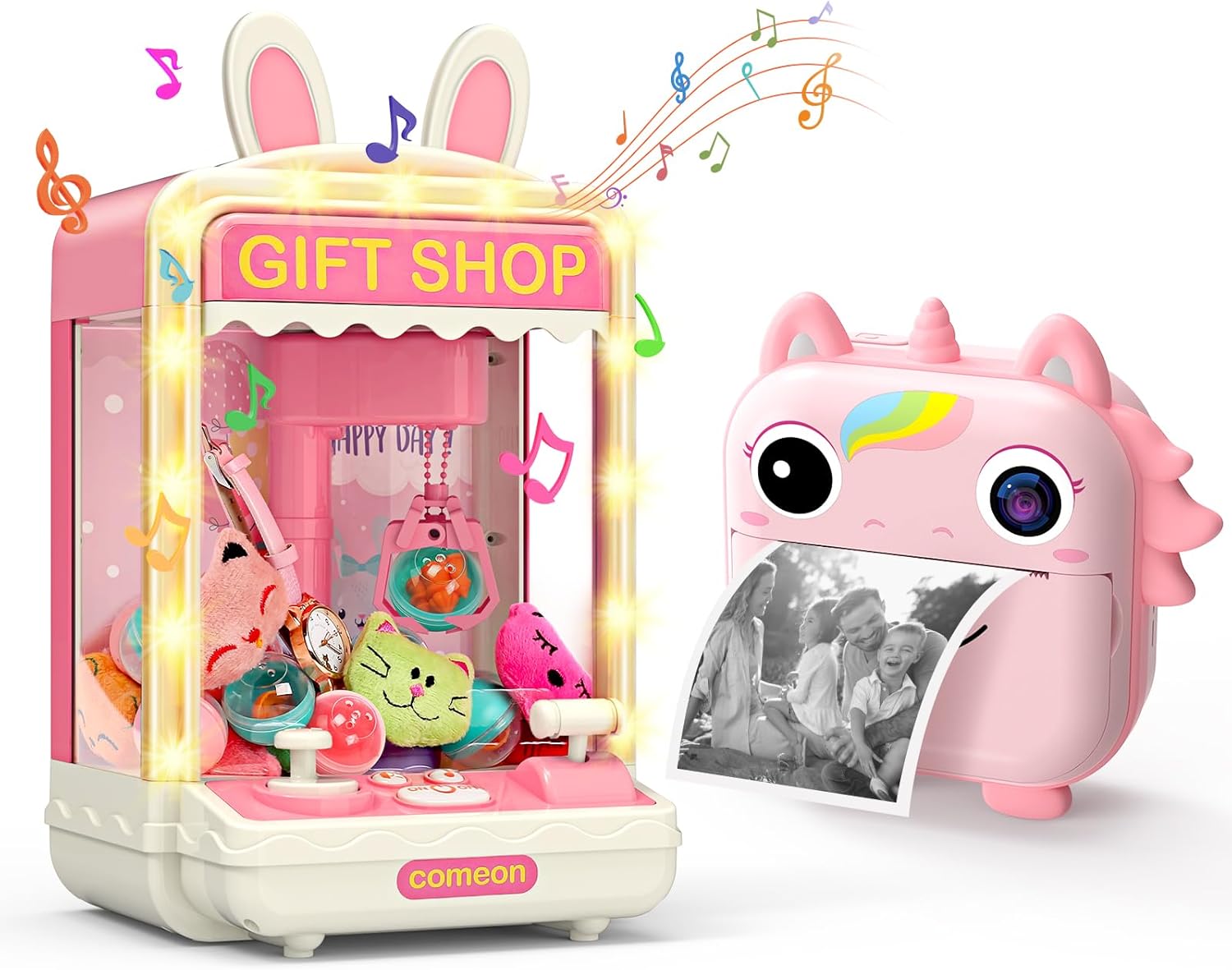 Amazon.com: Skirfy Claw Machine for Kids with Lights, Mini Candy ...