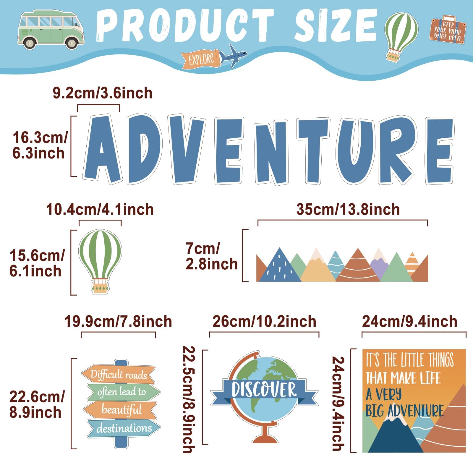 Snapklik.com : Let The Adventure Begin Motivational Bulletin Board Set ...