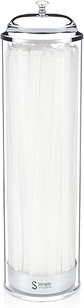 Amazon.com: SimplyImagine Acrylic Straw Dispenser - 13 Inch Tall ...